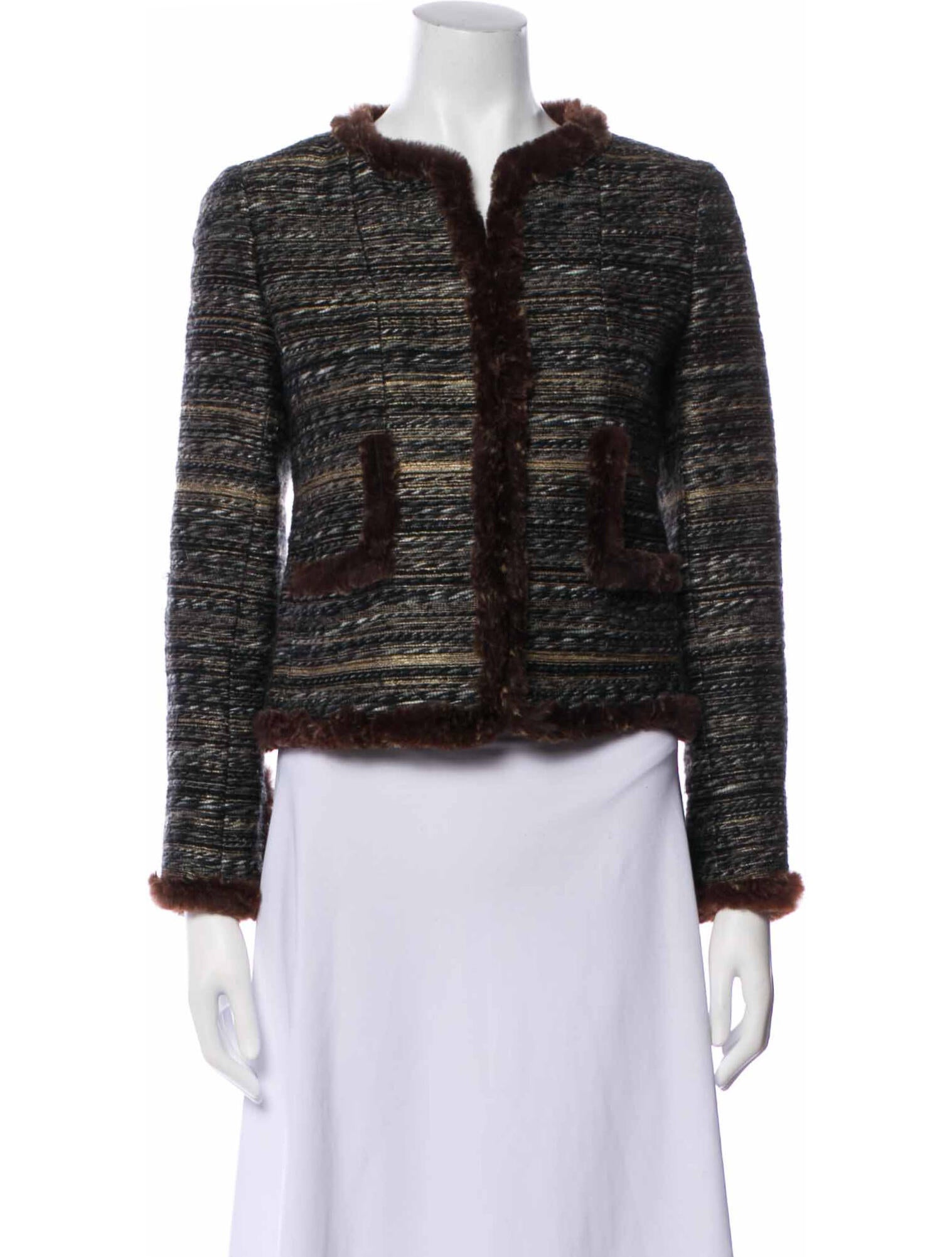 Chanel Vintage 2005 Fur Jacket - Black Jackets, Clothing - CHA873221 ...