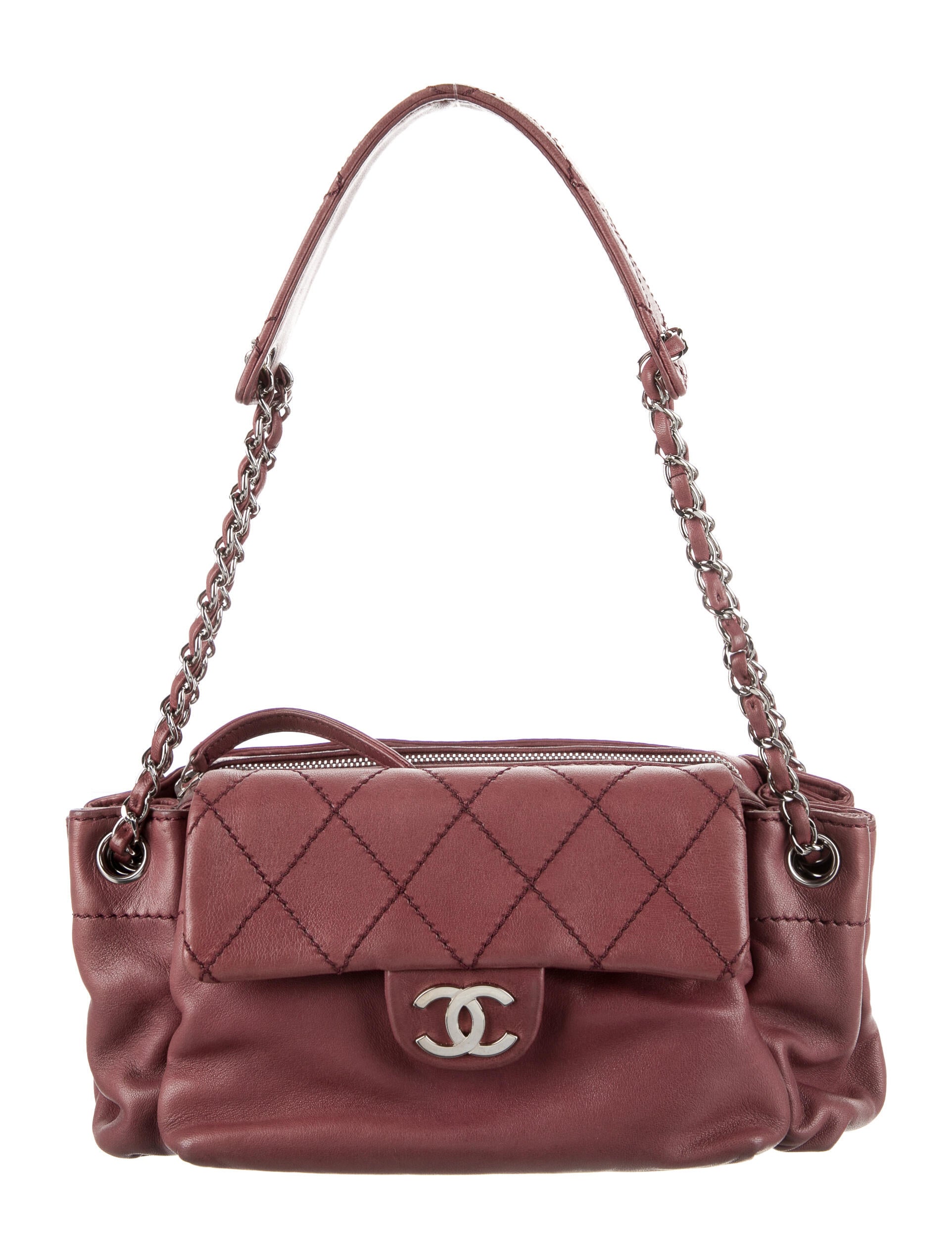 Chanel Leather Shoulder Bag - Purple Shoulder Bags, Handbags ...