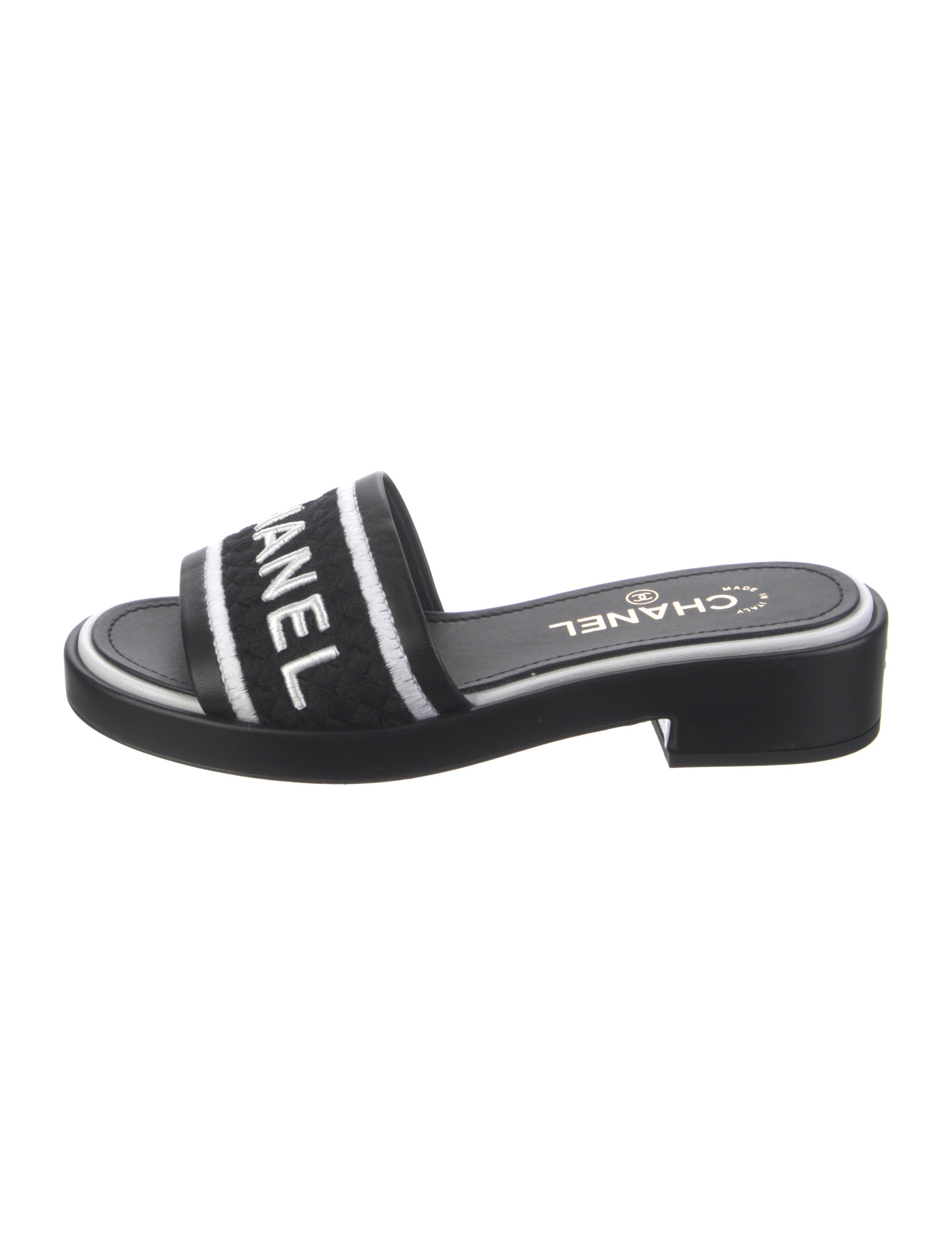 Chanel Patent Wedge Sandals w/ Tags - Black Sandals, Shoes - CHA54500 ...