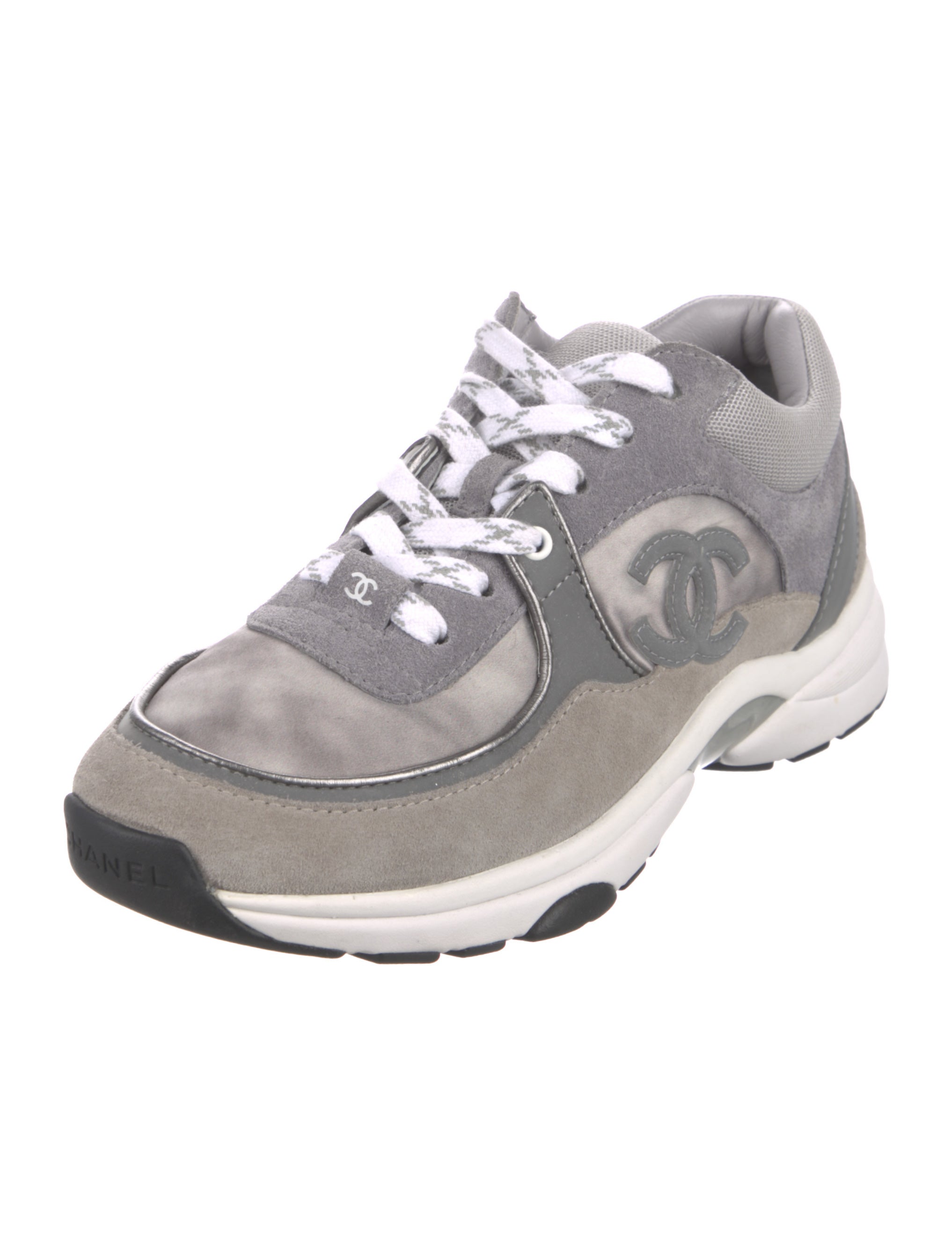 Chanel Interlocking CC Logo Suede Sneakers Chunky Sneakers - Pink ...