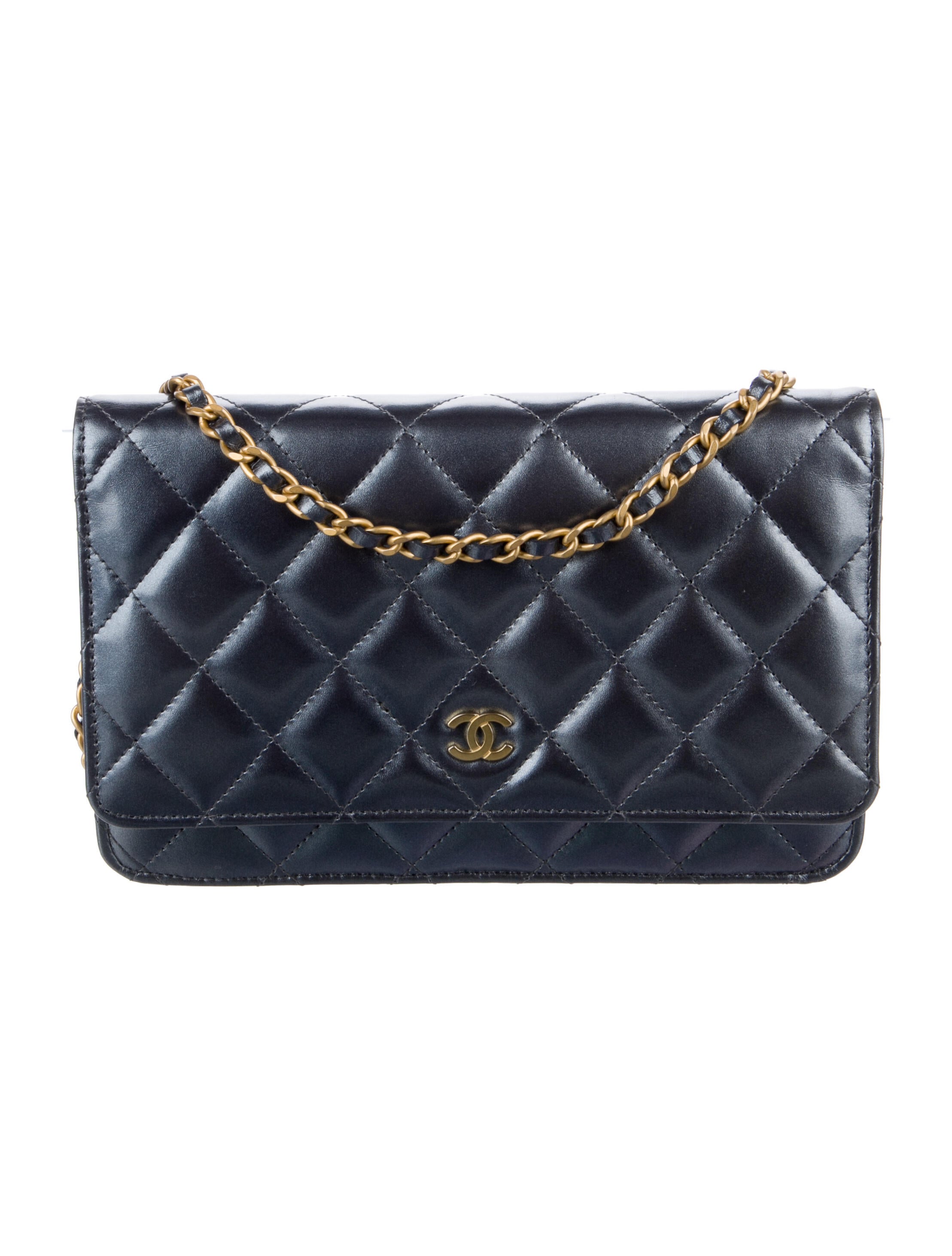 Chanel Mini Flap Wallet On Chain - Blue Crossbody Bags, Handbags ...