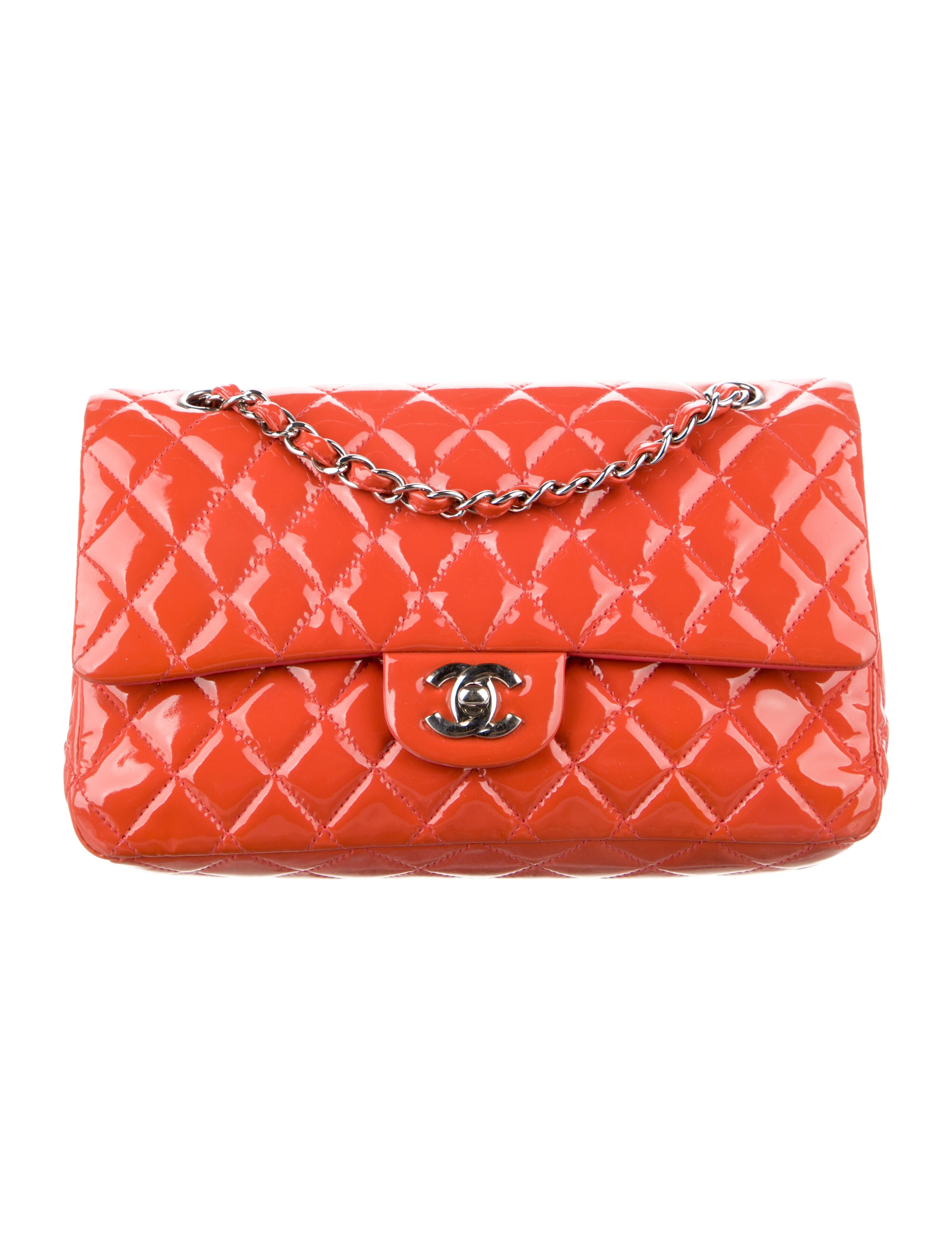 Chanel Medium Patent Classic Double Flap Bag - Red Shoulder Bags ...