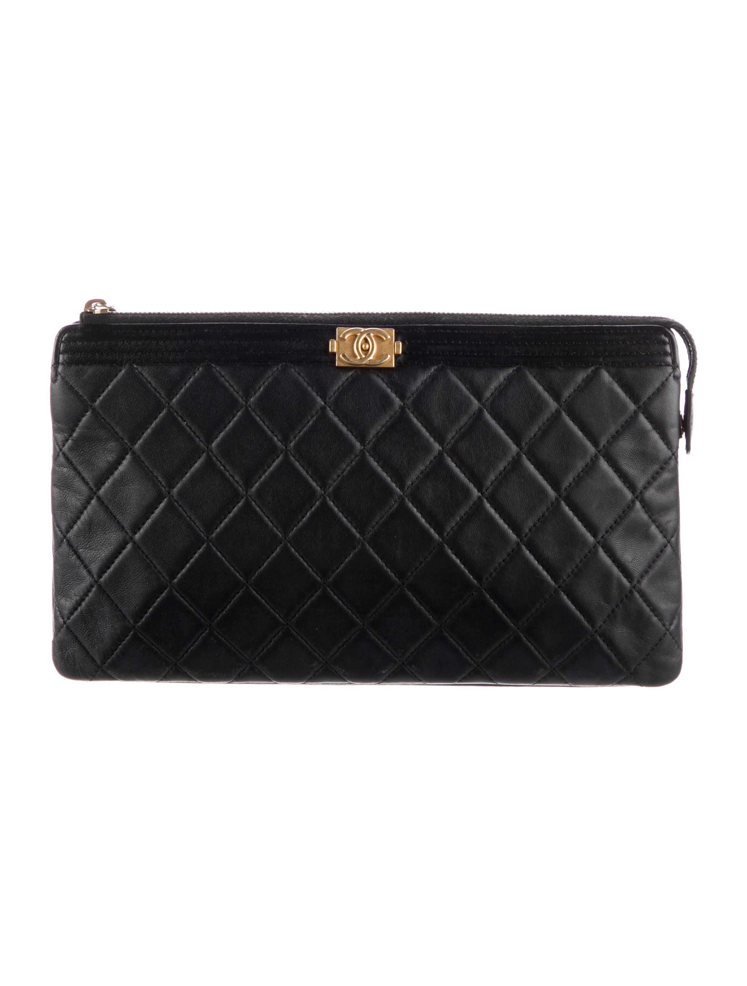 Chanel Timeless Caviar Frame Clutch - Black Clutches, Handbags ...
