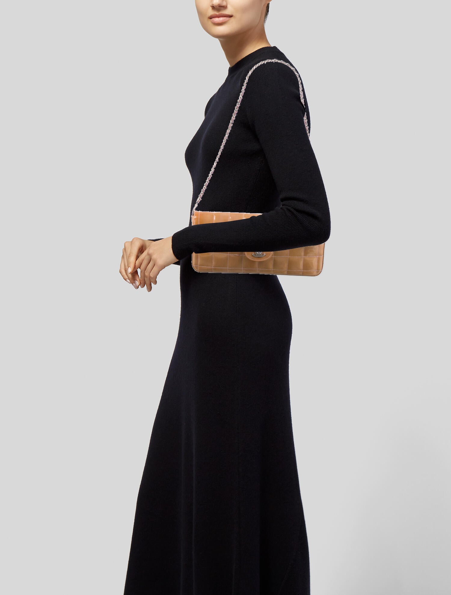 Chanel Chocolate Bar E/W Flap Bag. - Neutrals Shoulder Bags, Handbags ...