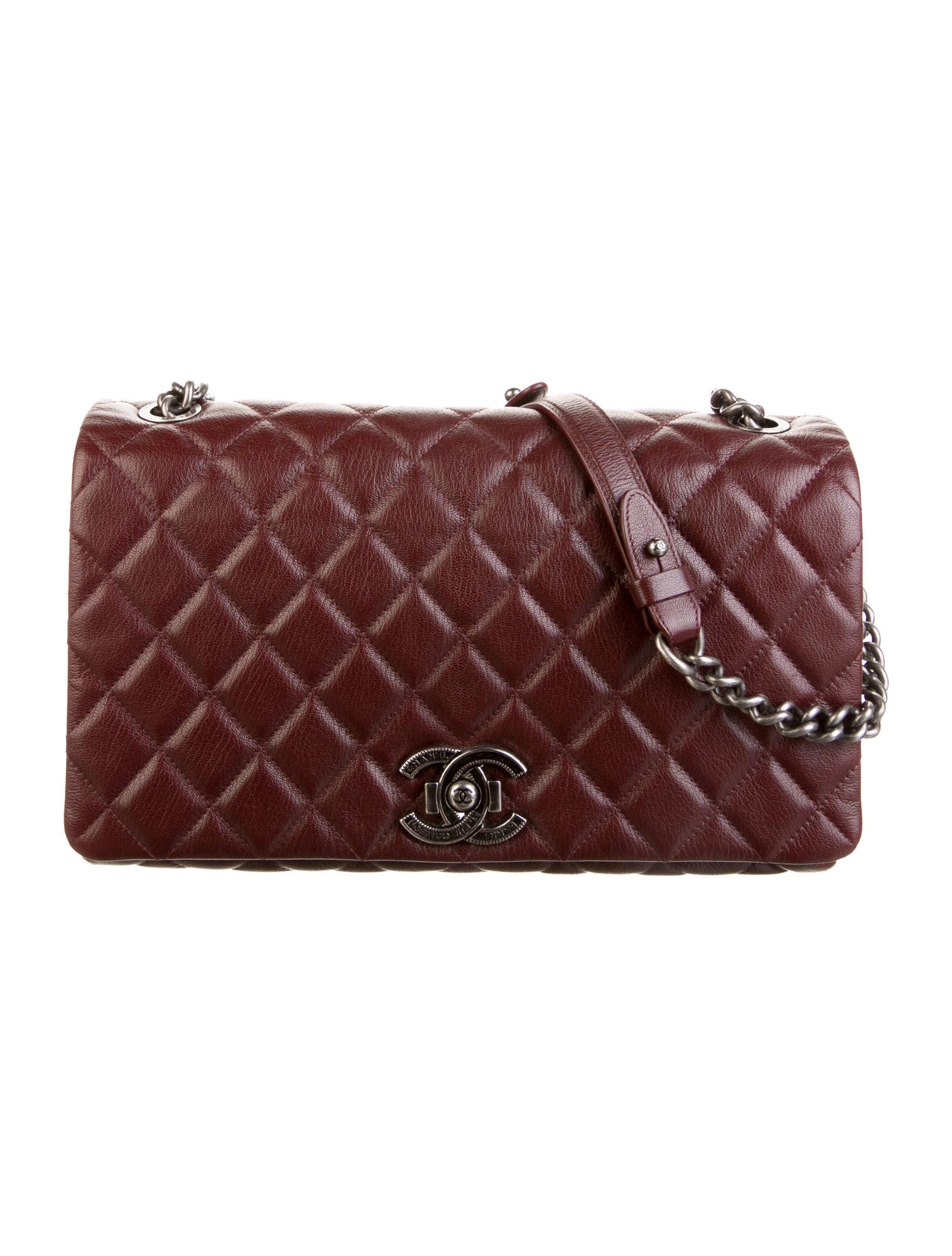 Chanel Velvet Maxi Flap Bag - Burgundy Shoulder Bags, Handbags ...