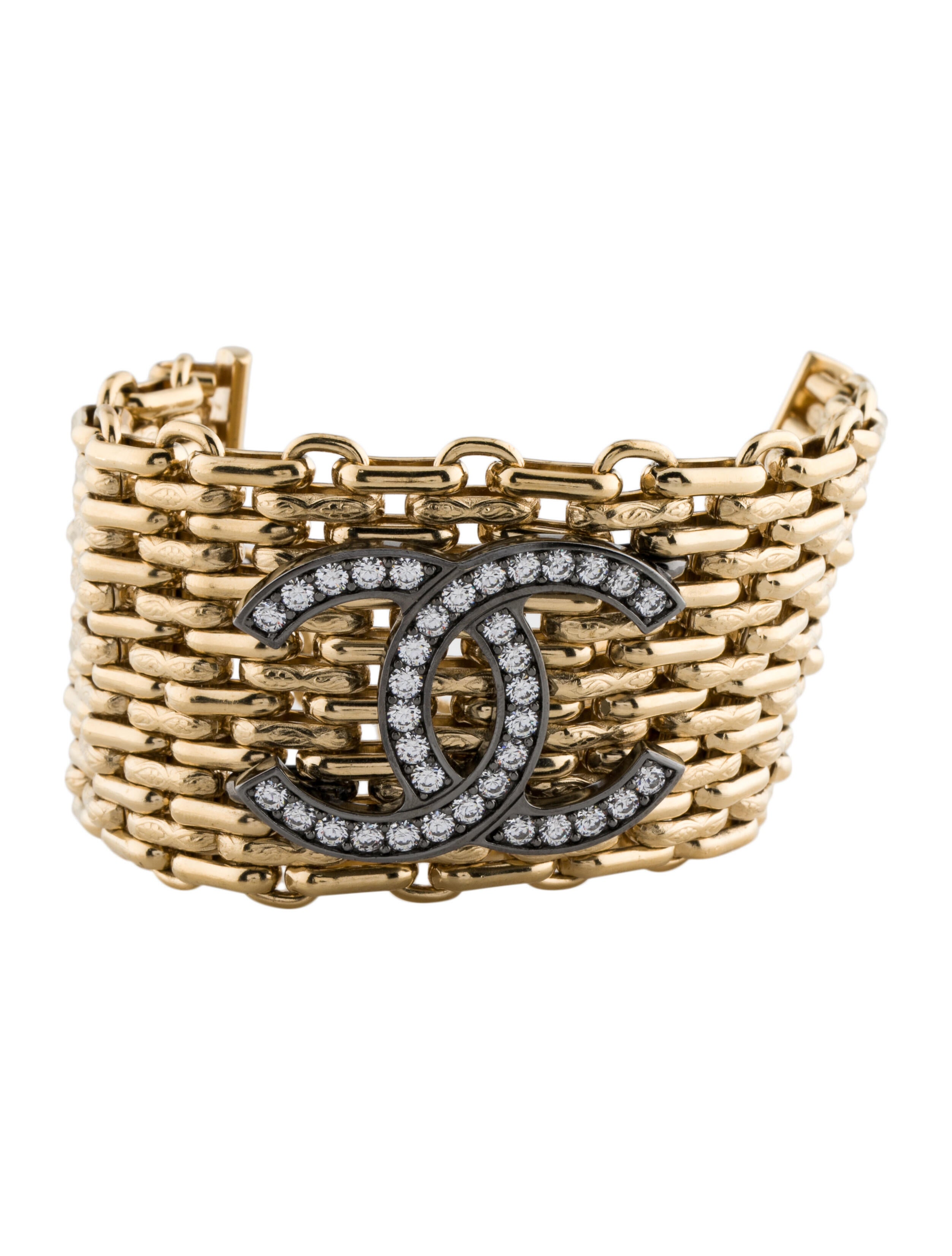 Chanel Iridescent Curb Chain Bracelet - Gold-Tone Metal - CHA103236 ...