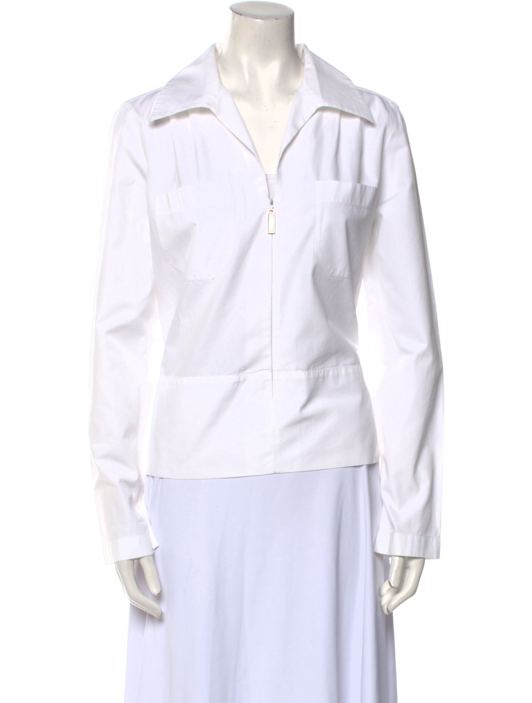 Chanel Vintage 2001 Button-Up Top - White Tops, Clothing - CHA888979 ...