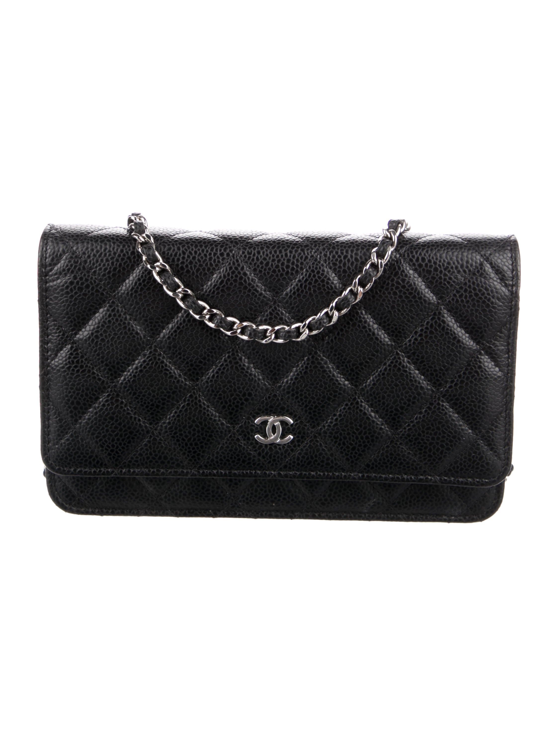 Chanel 2021 Classic Caviar Wallet On Chain - Black Crossbody Bags ...