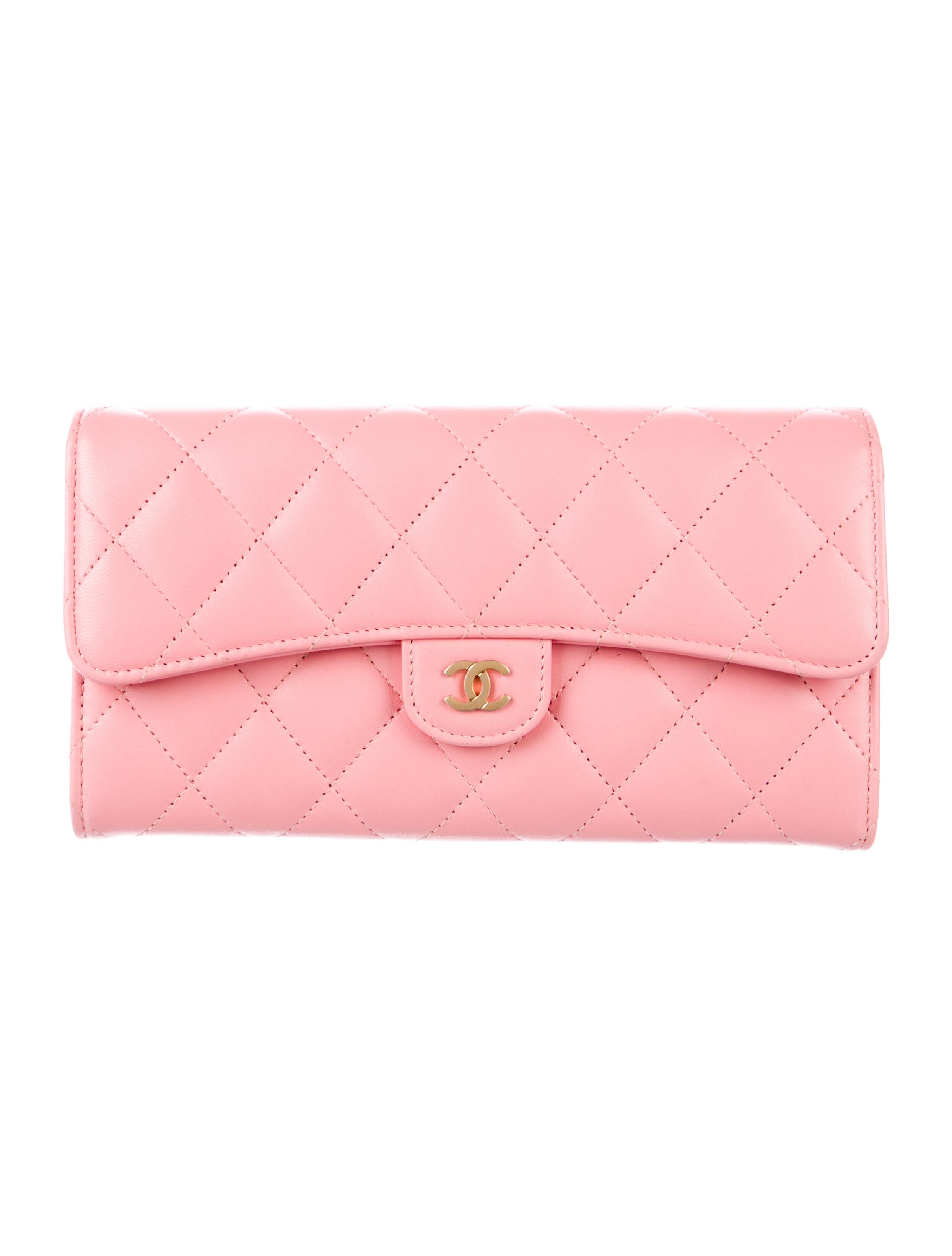 Chanel 2019 Large Gusset Flap Trifold Wallet - Pink Wallets ...