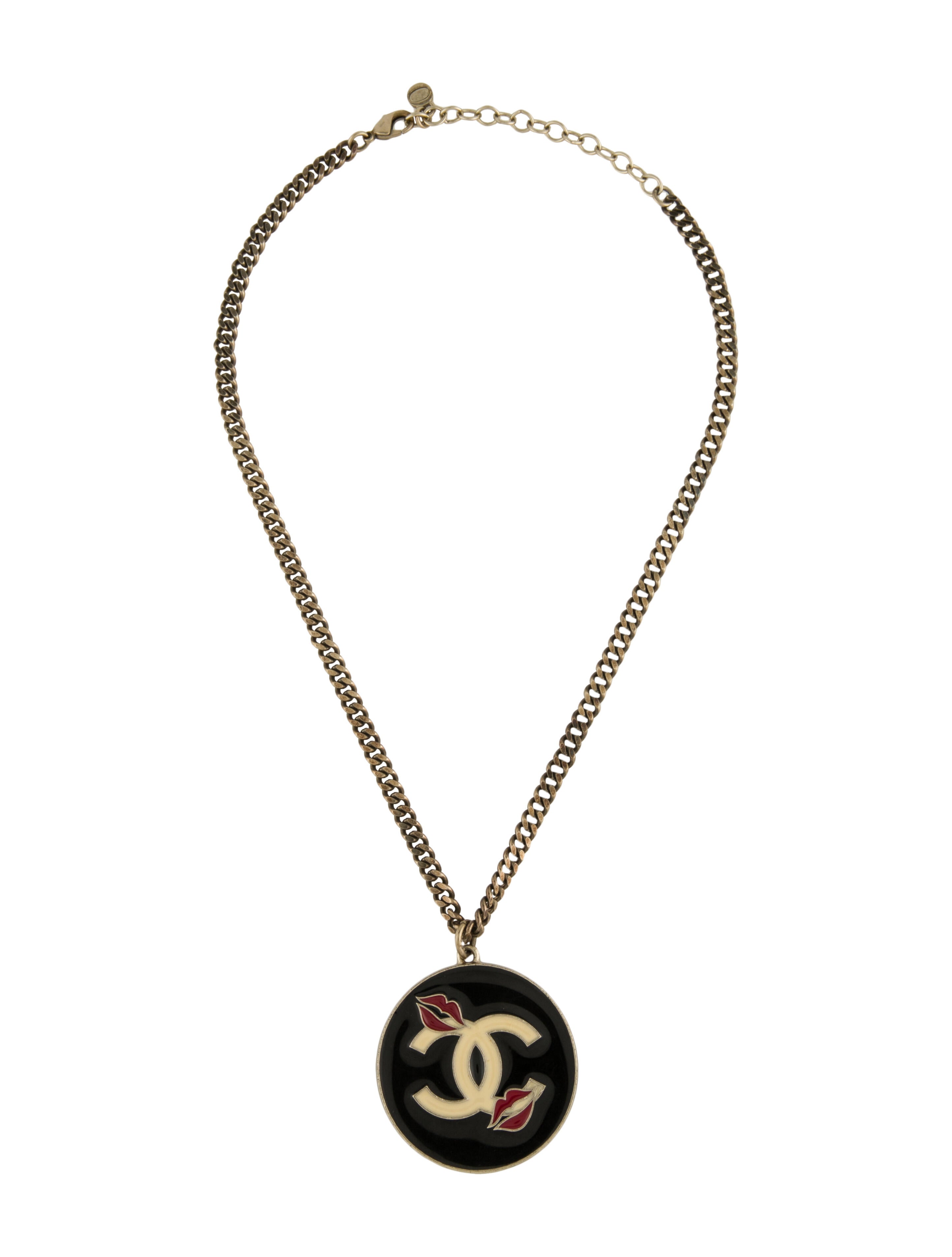 Chanel CC Pendant Necklace - Gold-Tone Metal Pendant Necklace ...