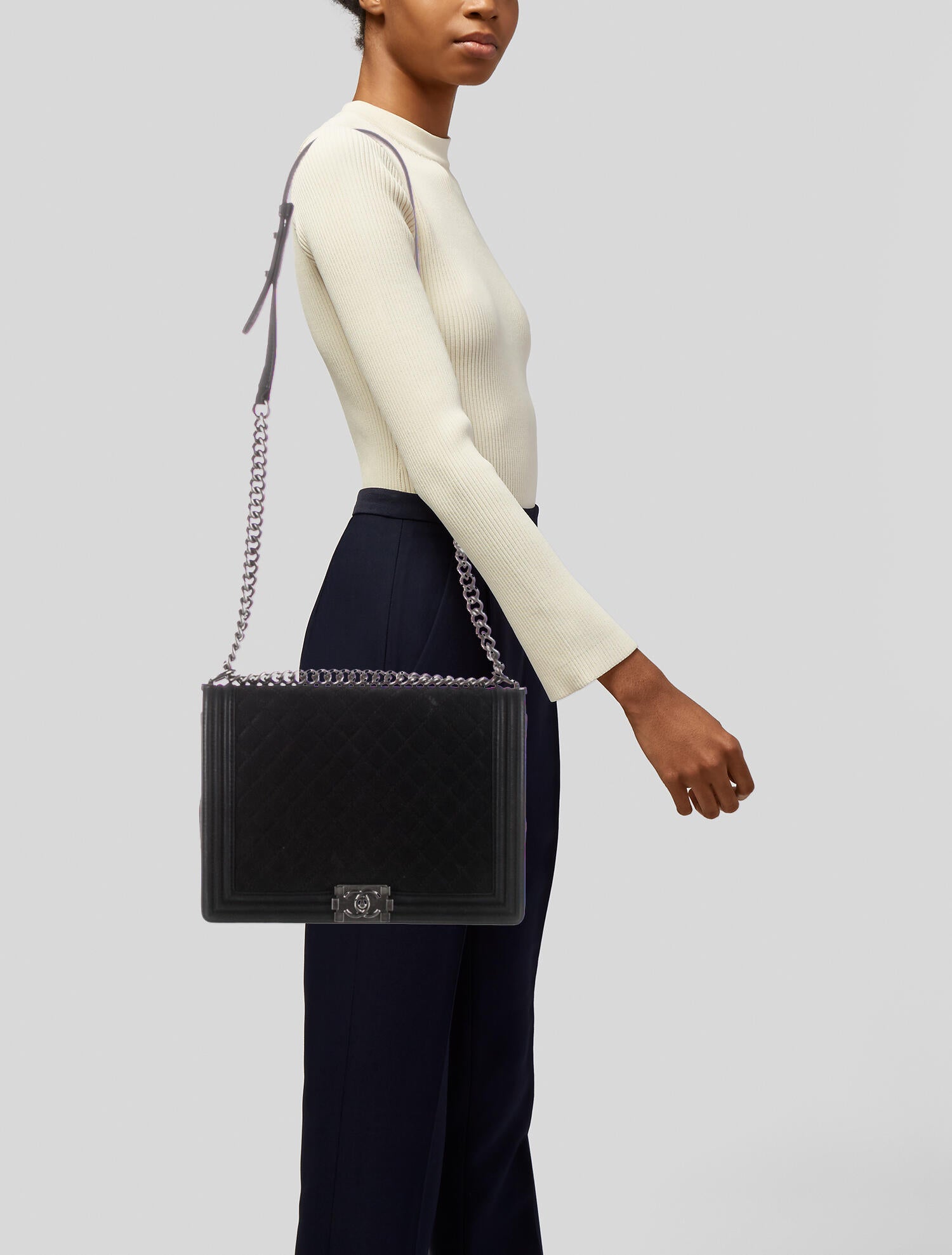 Chanel Large Boy Bag - Black Shoulder Bags, Handbags - CHA987649 | The ...