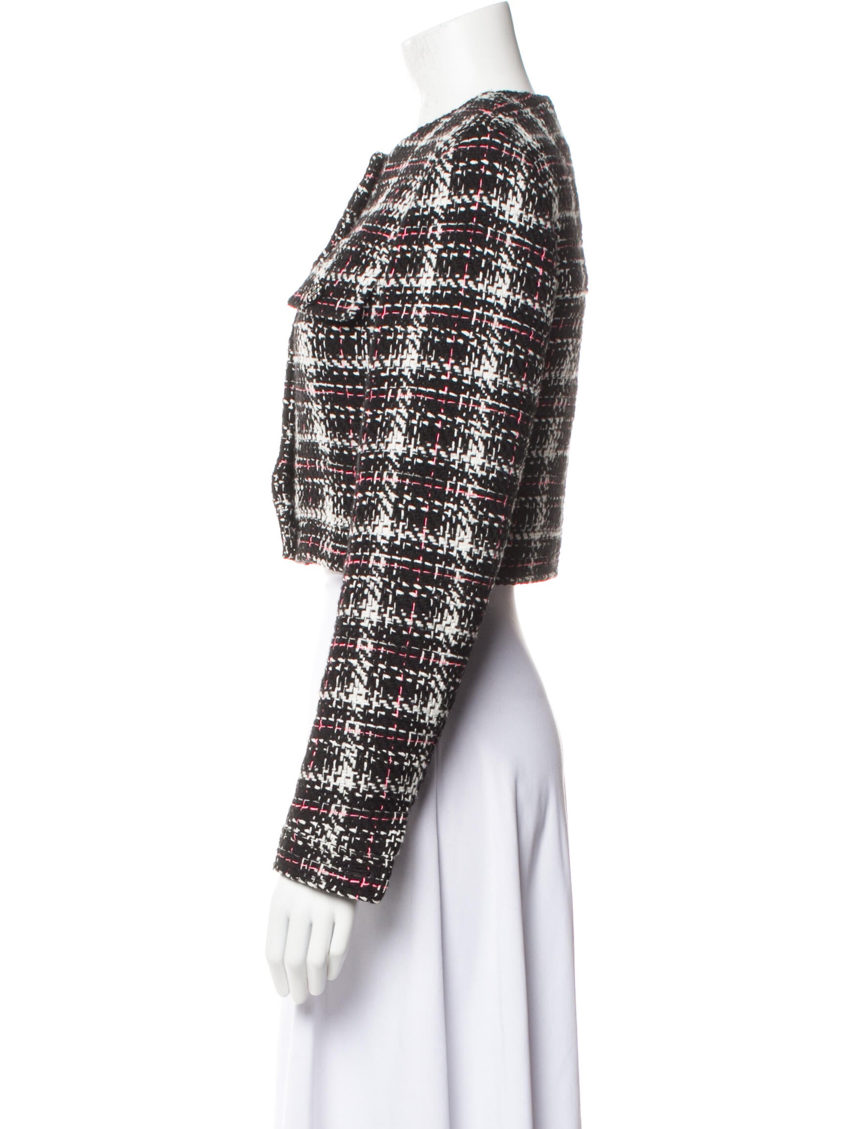 Chanel 2021 Tweed Pattern Evening Jacket - Black Jackets, Clothing ...