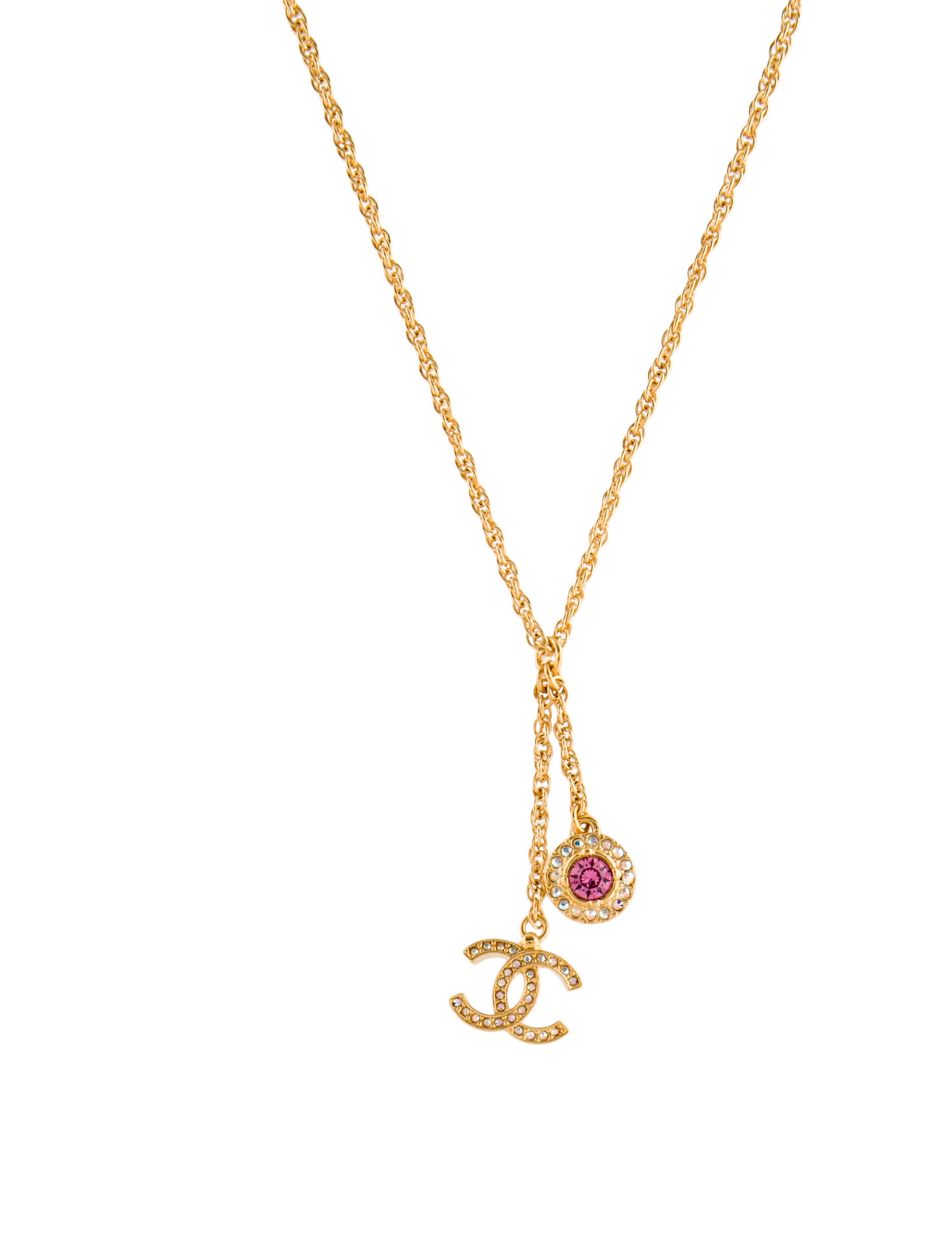 Chanel CC Pendant Necklace - Gold-Tone Metal Pendant Necklace ...