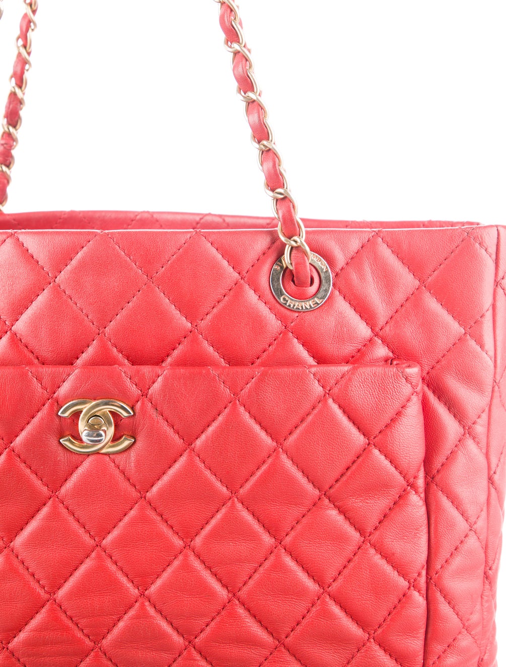 Chanel Quilted Tote - Red Shoulder Bags, Handbags - CHA903591 | The ...