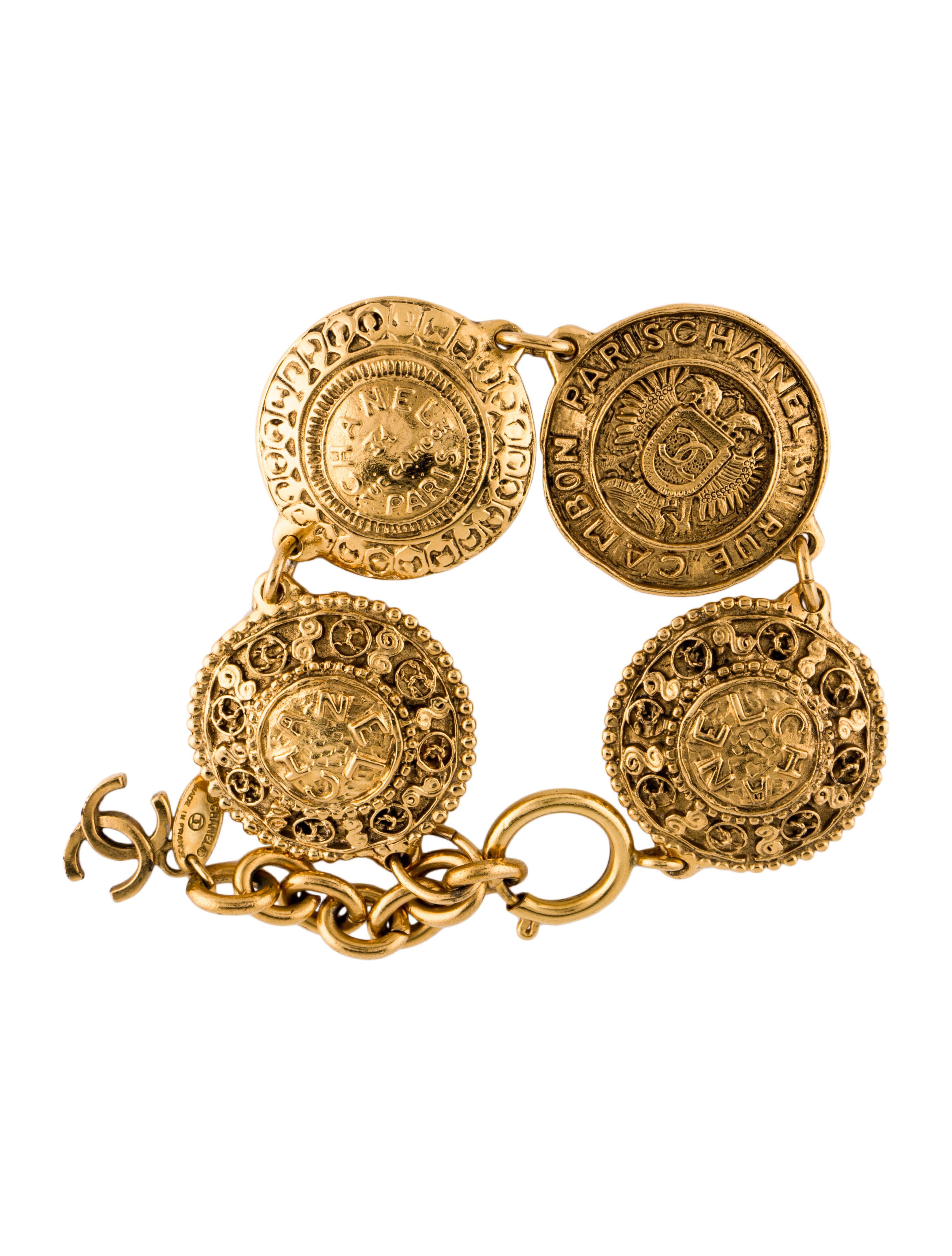 Chanel Vintage Medallion Link Bracelet - Link, Bracelets - CHA903958 ...