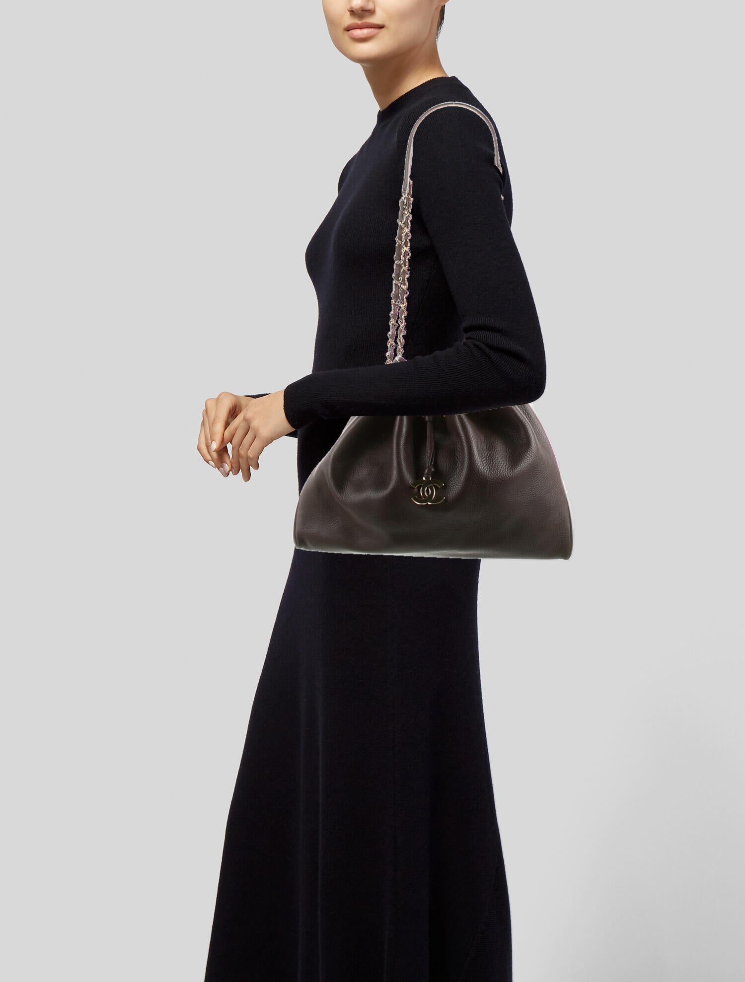 Chanel CC Drawstring Bucket Bag - Brown Shoulder Bags, Handbags ...