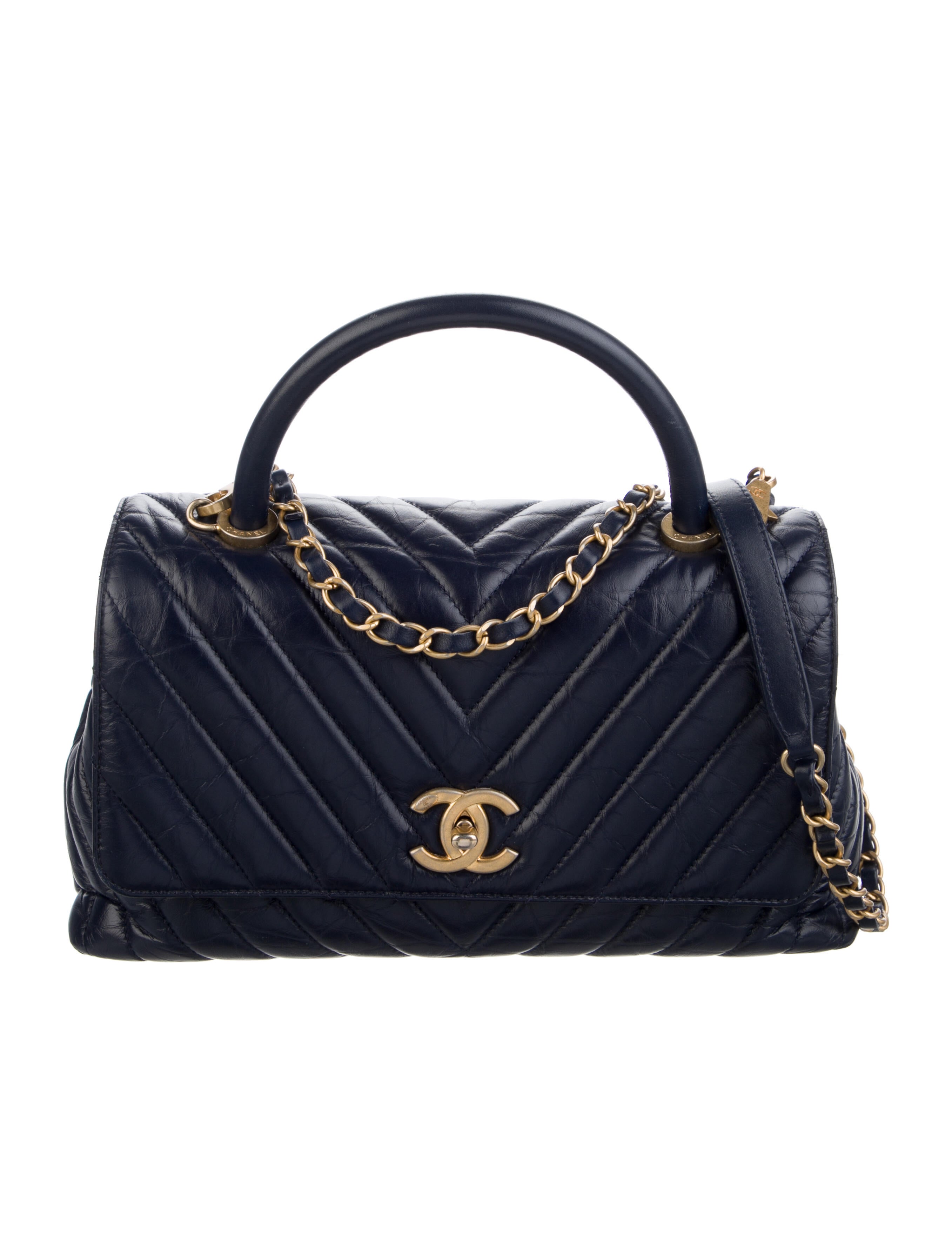Chanel Metallic Small Coco Handle Bag - Blue Handle Bags, Handbags ...