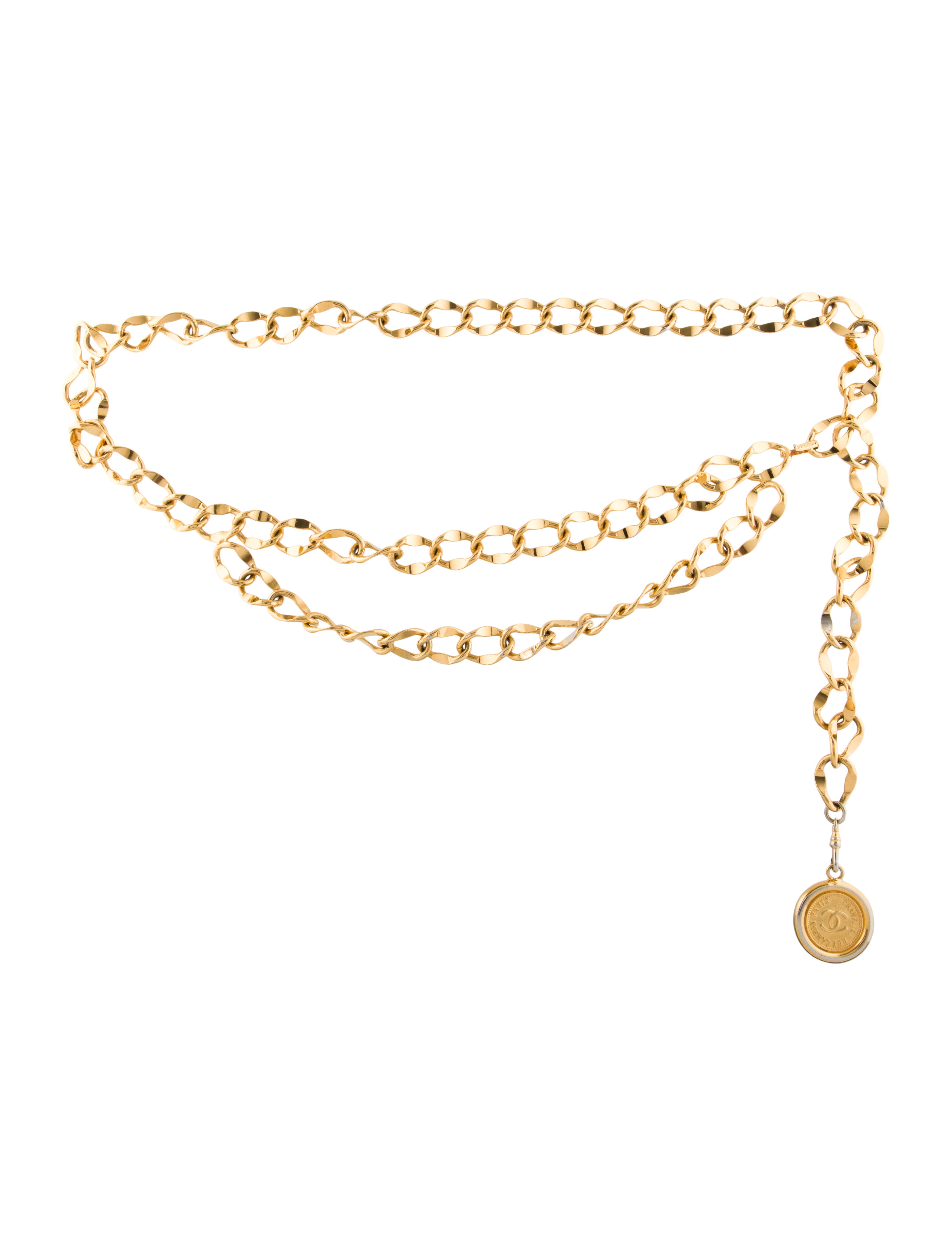 Chanel Vintage Late 1980's - Early 1990's Chain-Link Belt - Gold Belts ...