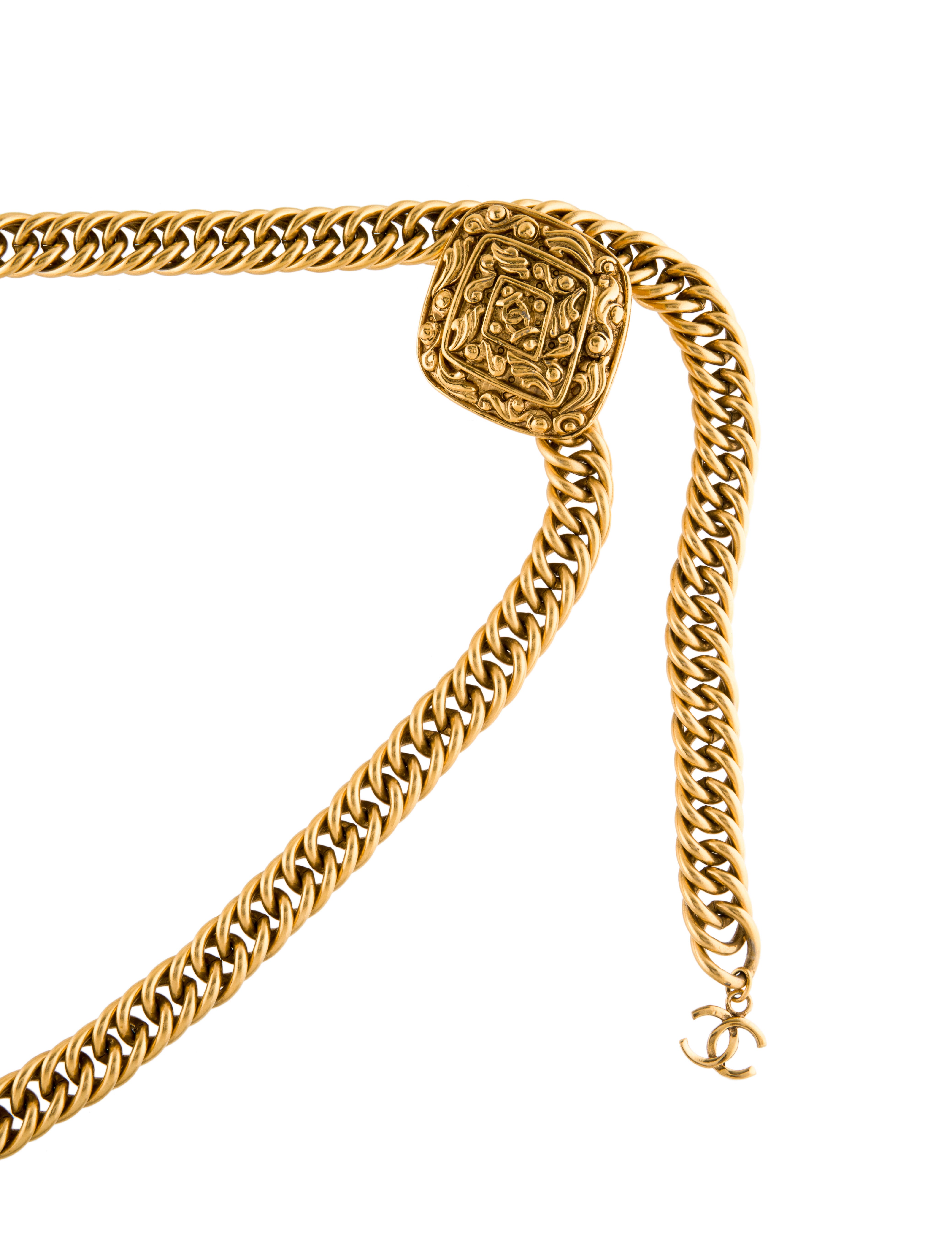 Chanel Vintage Late 1980's - Early 1990's Chain-Link Belt - Gold Belts ...