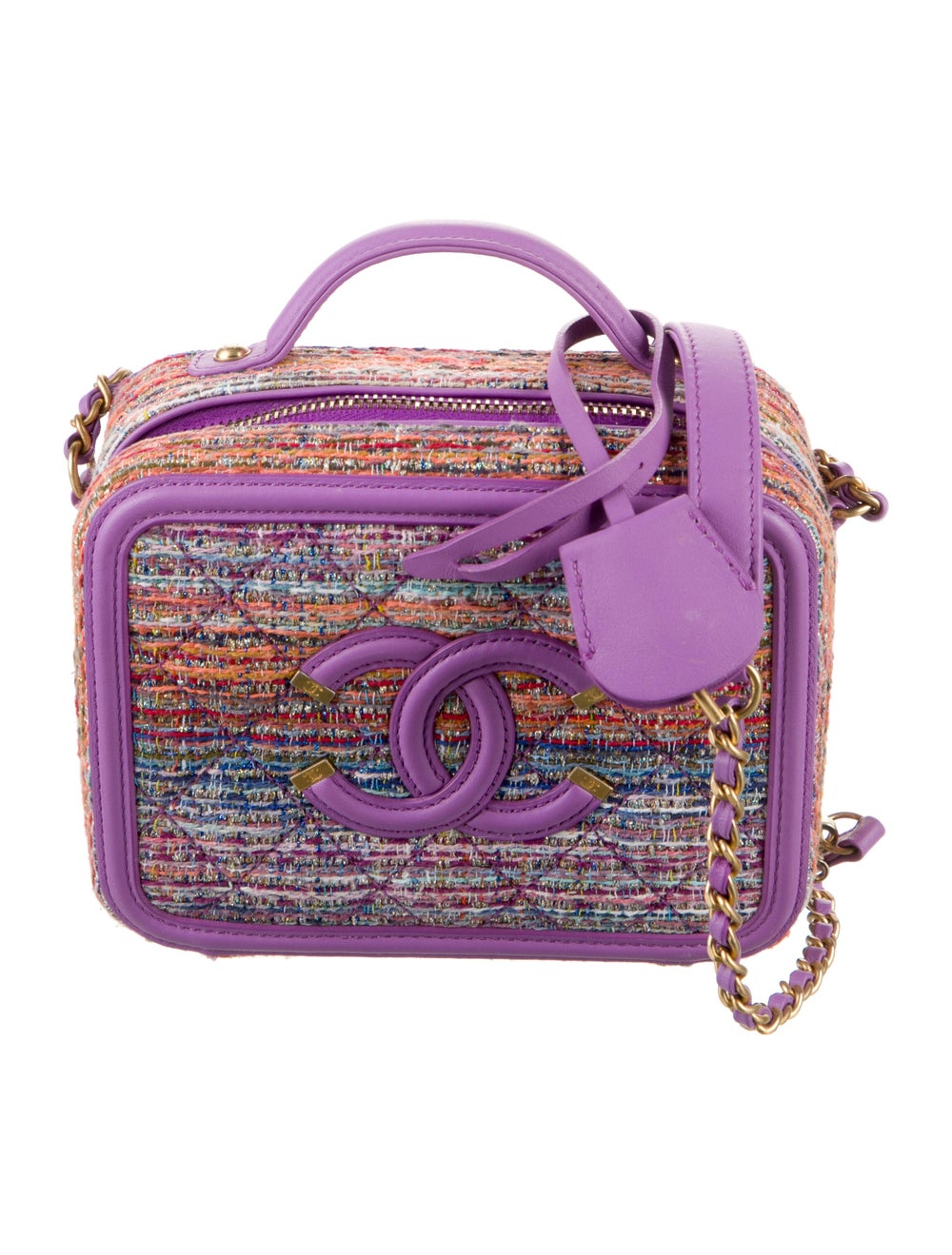 Chanel Tweed Filigree Small Vanity Case - Gem