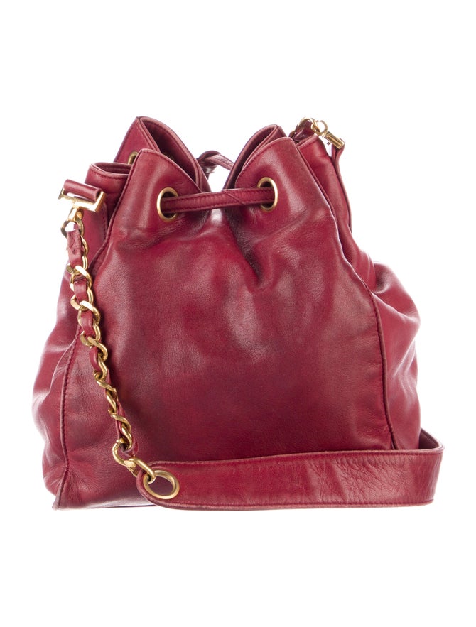 Chanel Timeless Chain Bucket Bag - Red Bucket Bags, Handbags ...