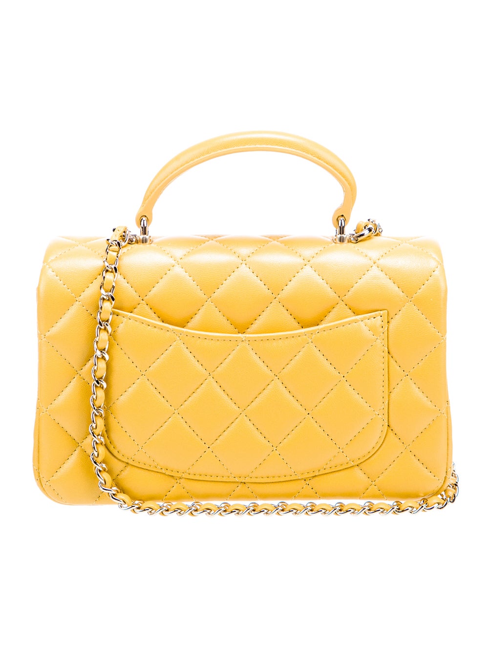 Chanel Rectangular Mini Top Handle Flap Bag - Yellow Crossbody Bags ...