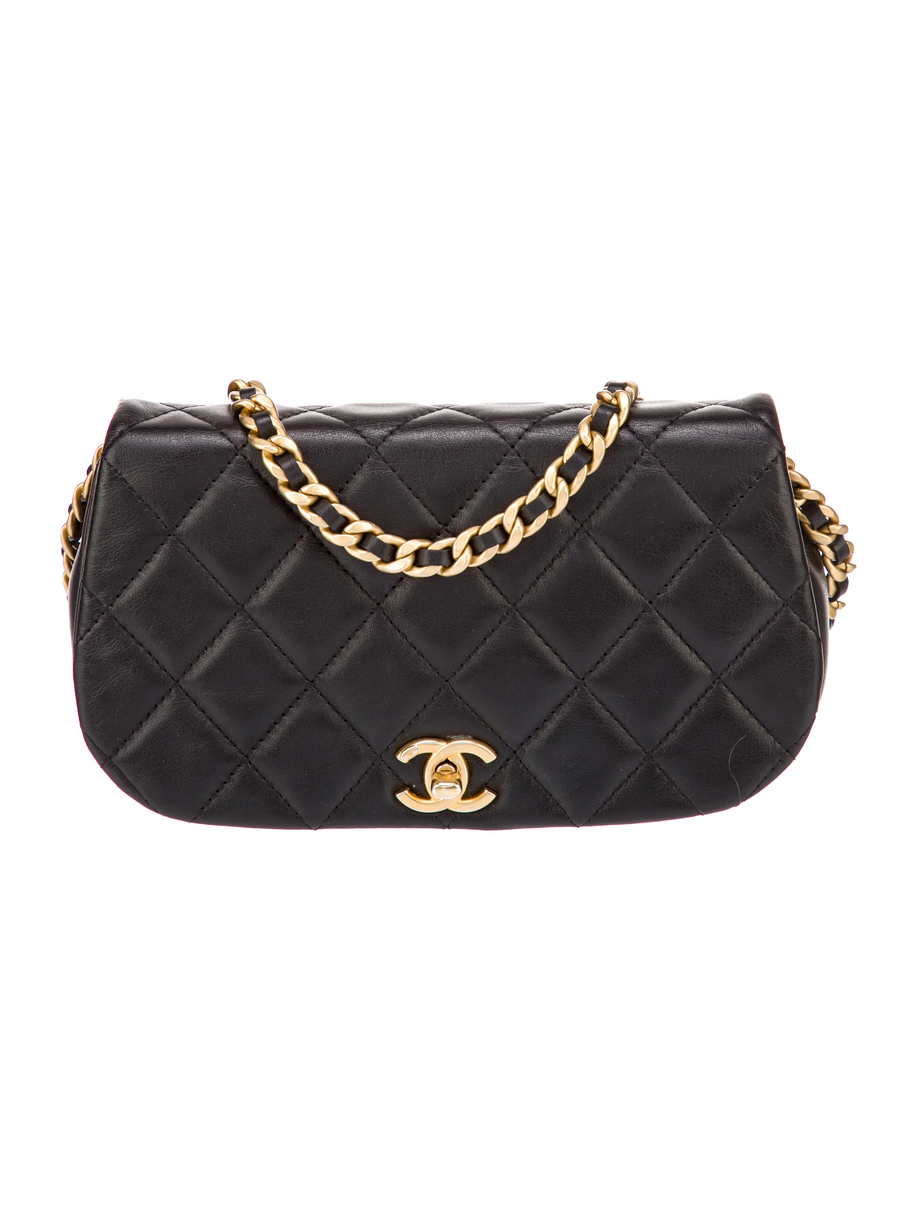 Chanel 2021 Paris-Chateau Coco Mail Clutch w/Chain - Black Crossbody ...