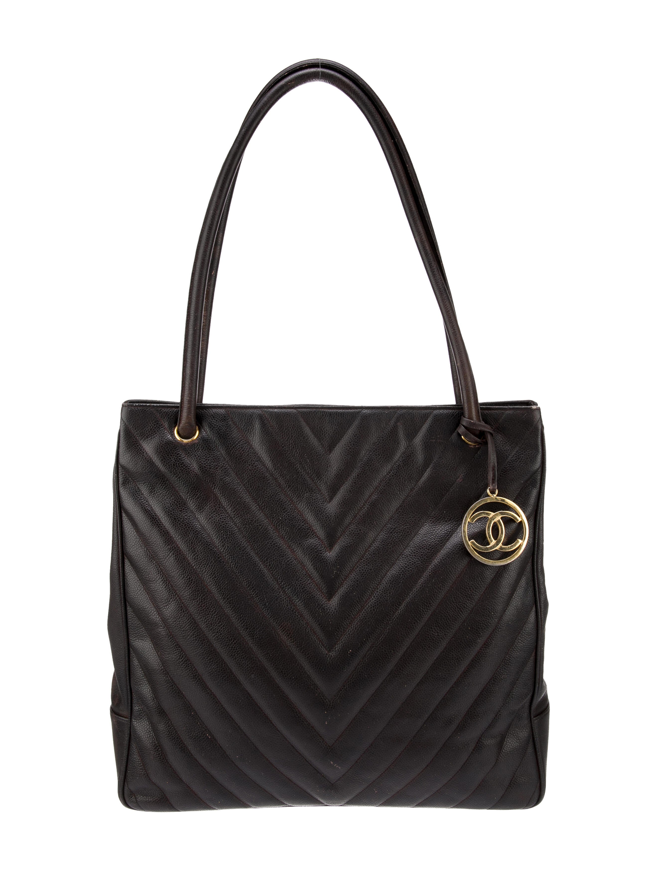 Chanel Caviar Chevron Tote - Brown Totes, Handbags - CHA935259 | The ...
