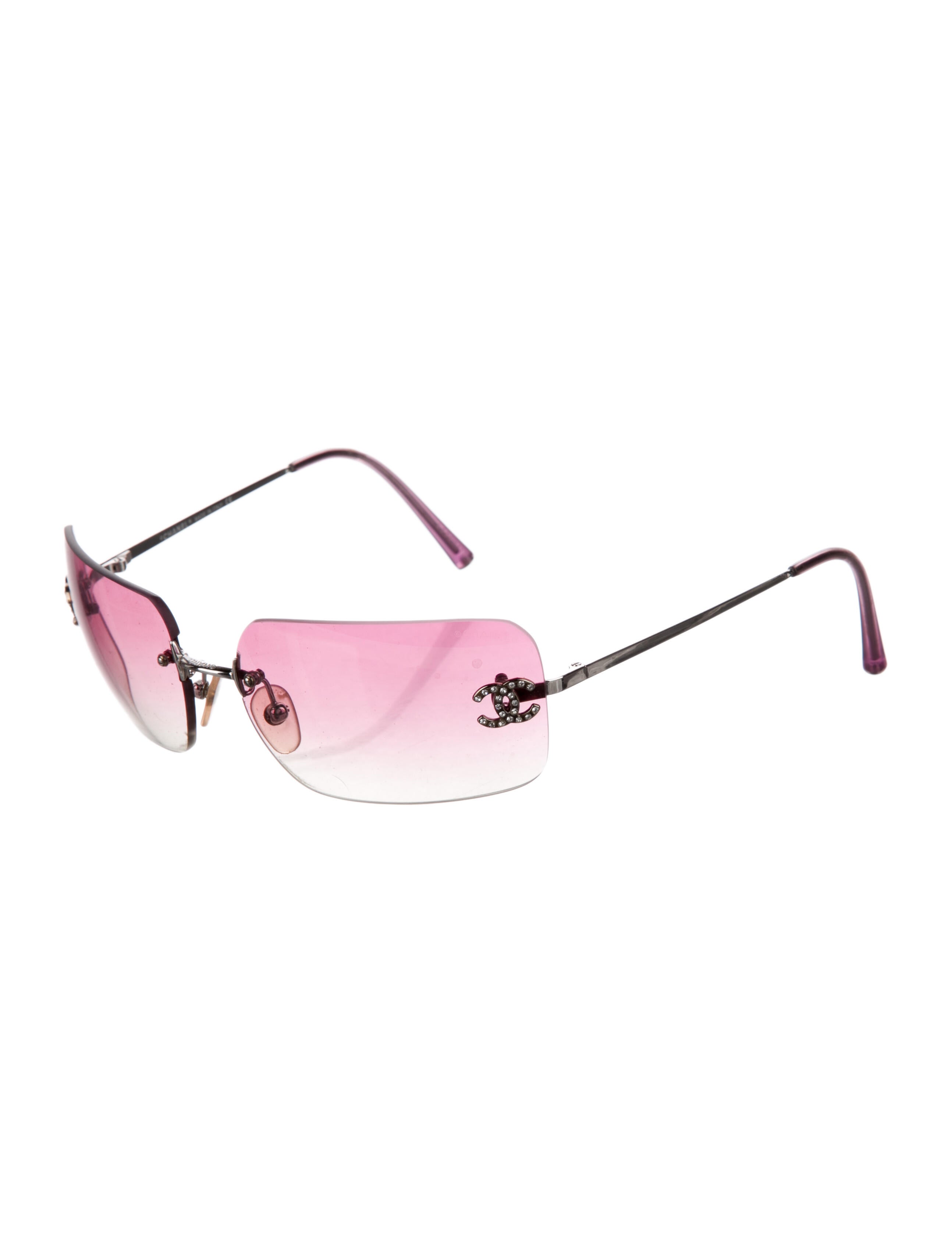 Chanel Interlocking CC Logo Square Sunglasses - Neutrals Sunglasses ...