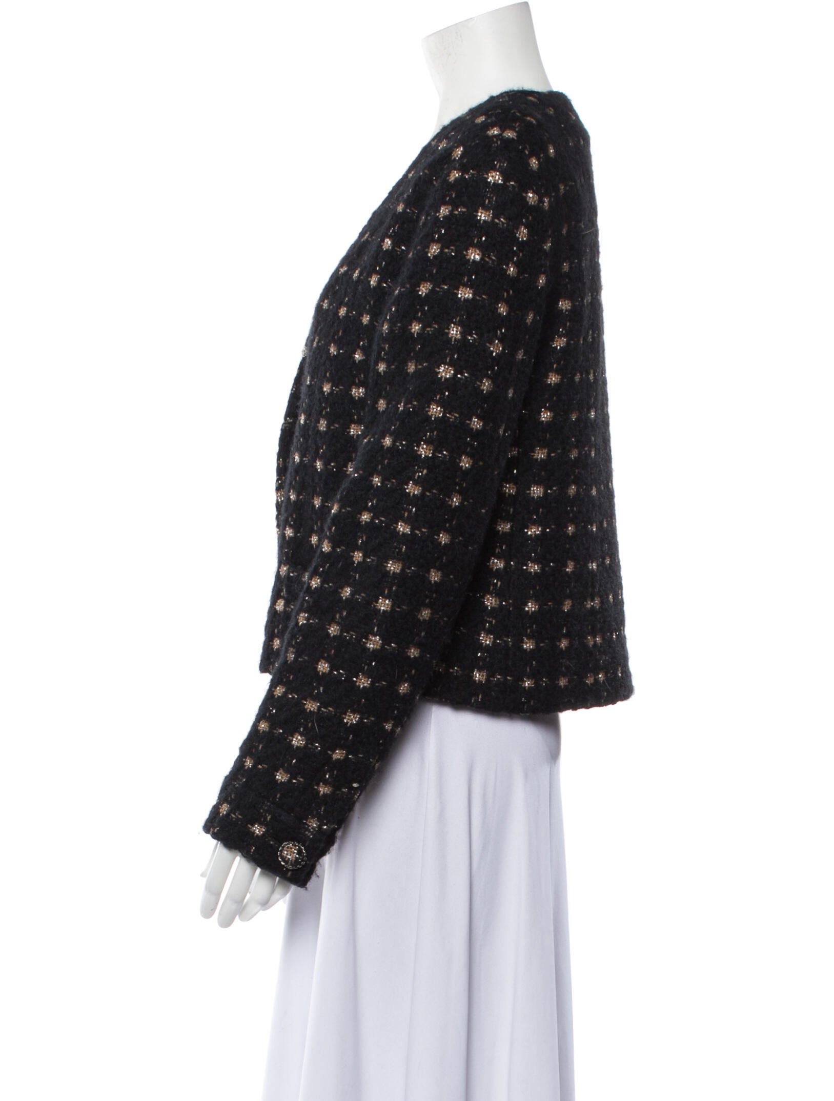 Chanel 2019 Tweed Pattern Evening Jacket - Black Jackets, Clothing ...