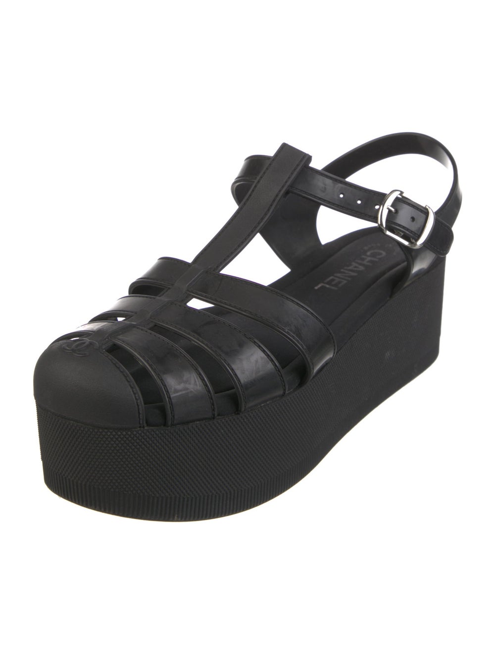 Chanel Interlocking CC Logo Rubber Sandals - Gem