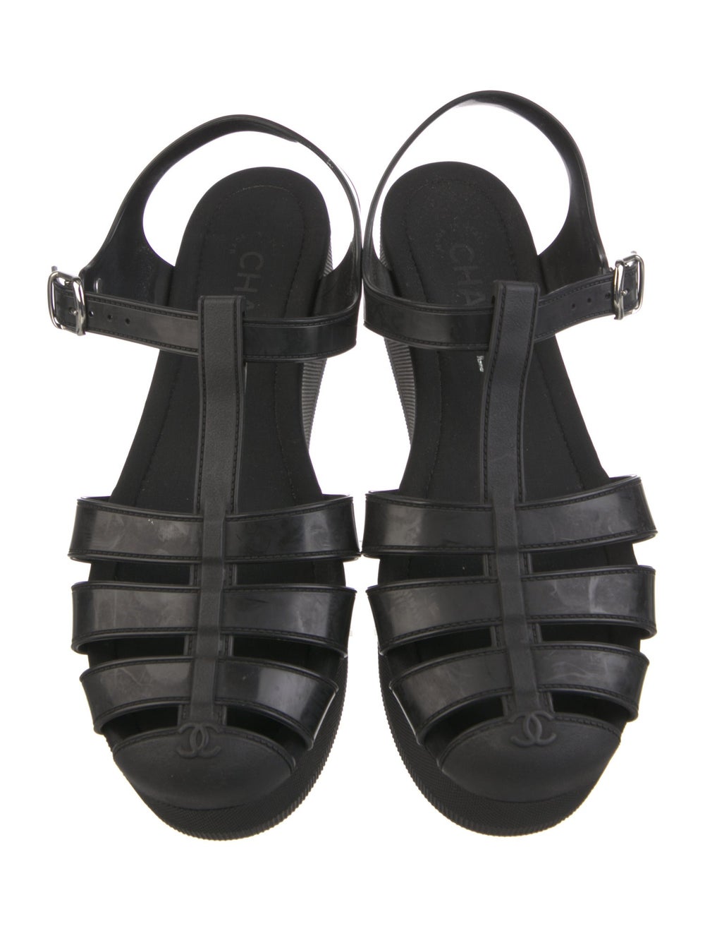 Chanel Interlocking CC Logo Rubber Sandals - Gem