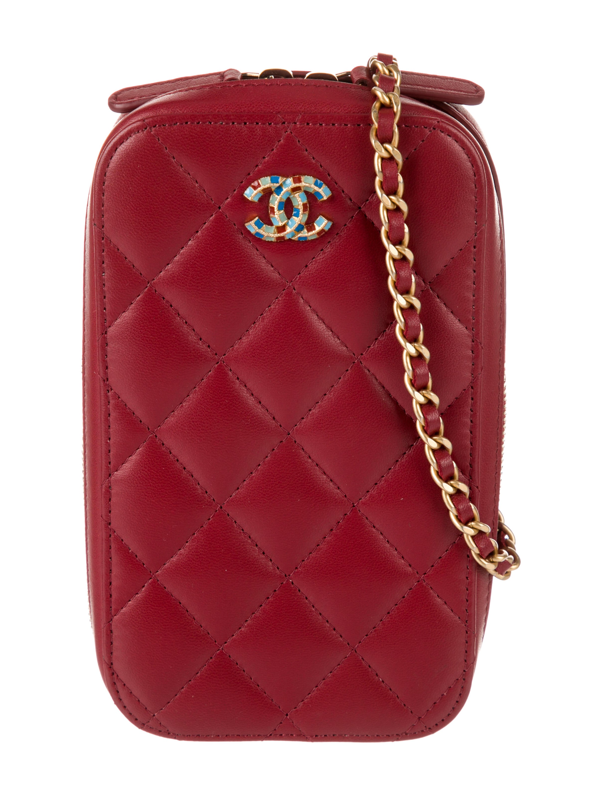 Chanel Clutch with Chain - Red Crossbody Bags, Handbags - CHA942504 ...
