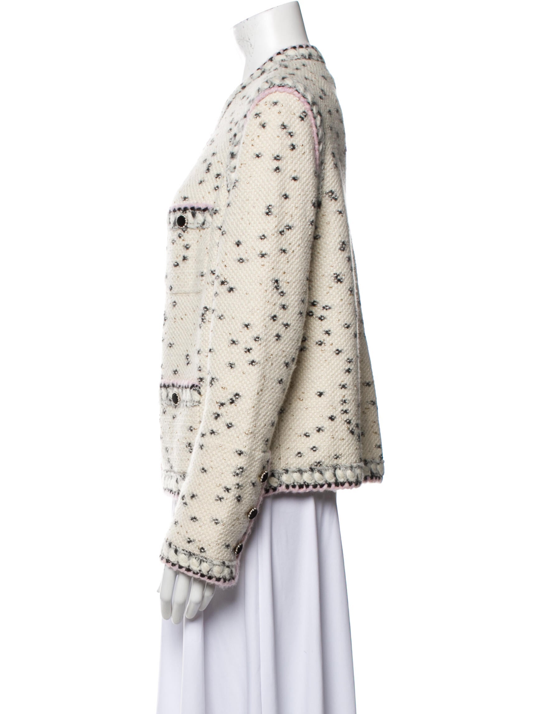 Chanel 2021 Tweed Pattern Evening Jacket - Neutrals Jackets, Clothing ...