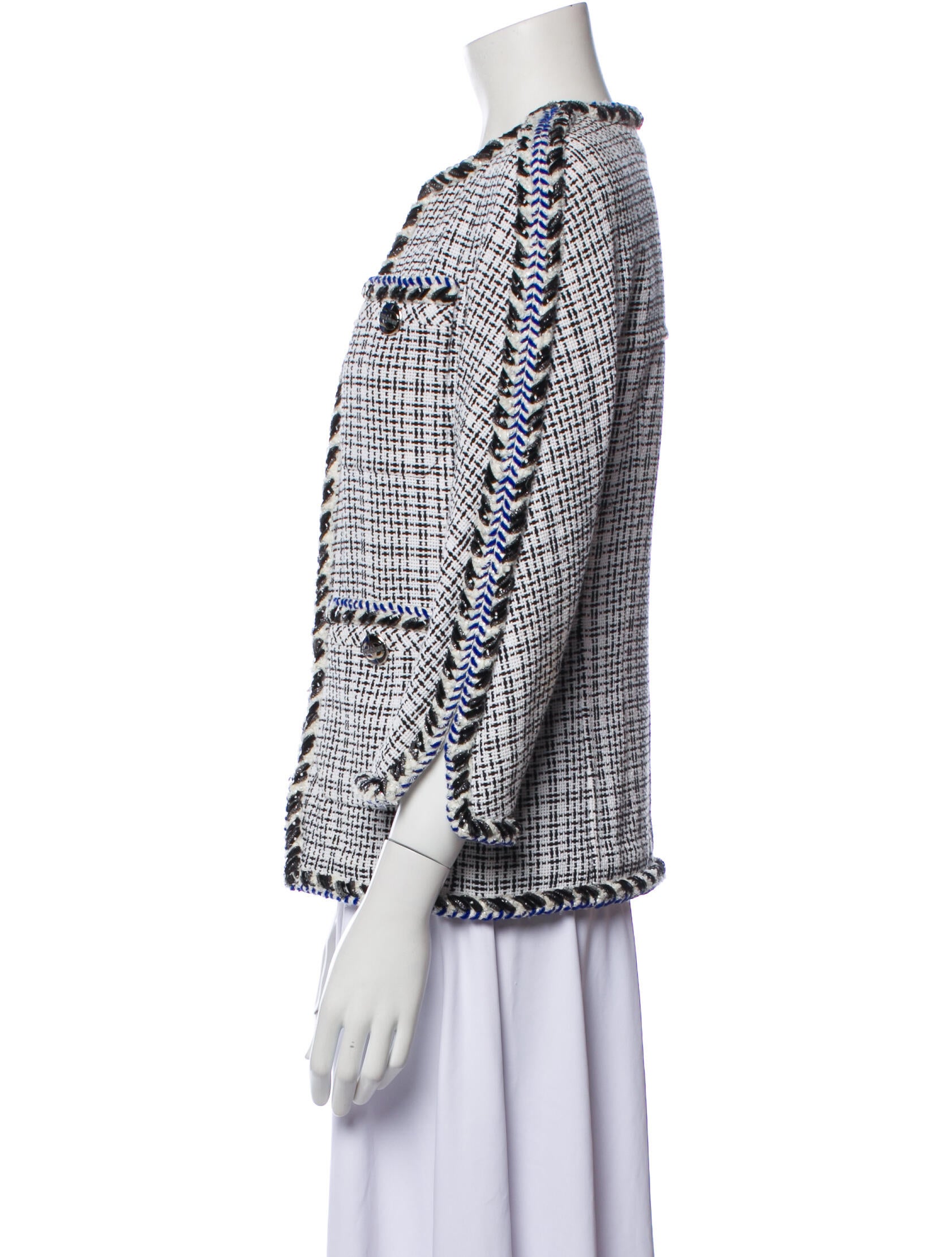 Chanel 2017 Tweed Pattern Evening Jacket - White Jackets, Clothing ...