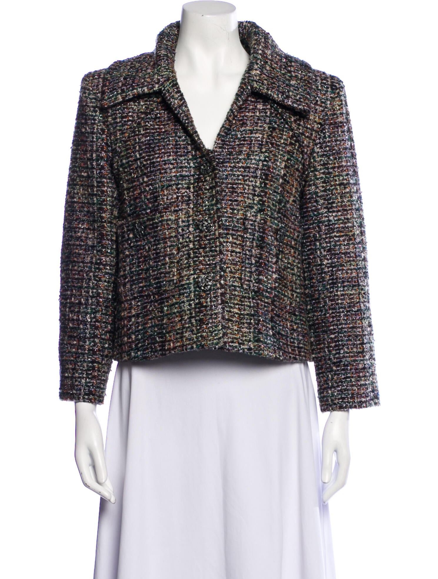 Chanel 2020 Plaid Print Blazer - White Jackets, Clothing - CHA925739 ...