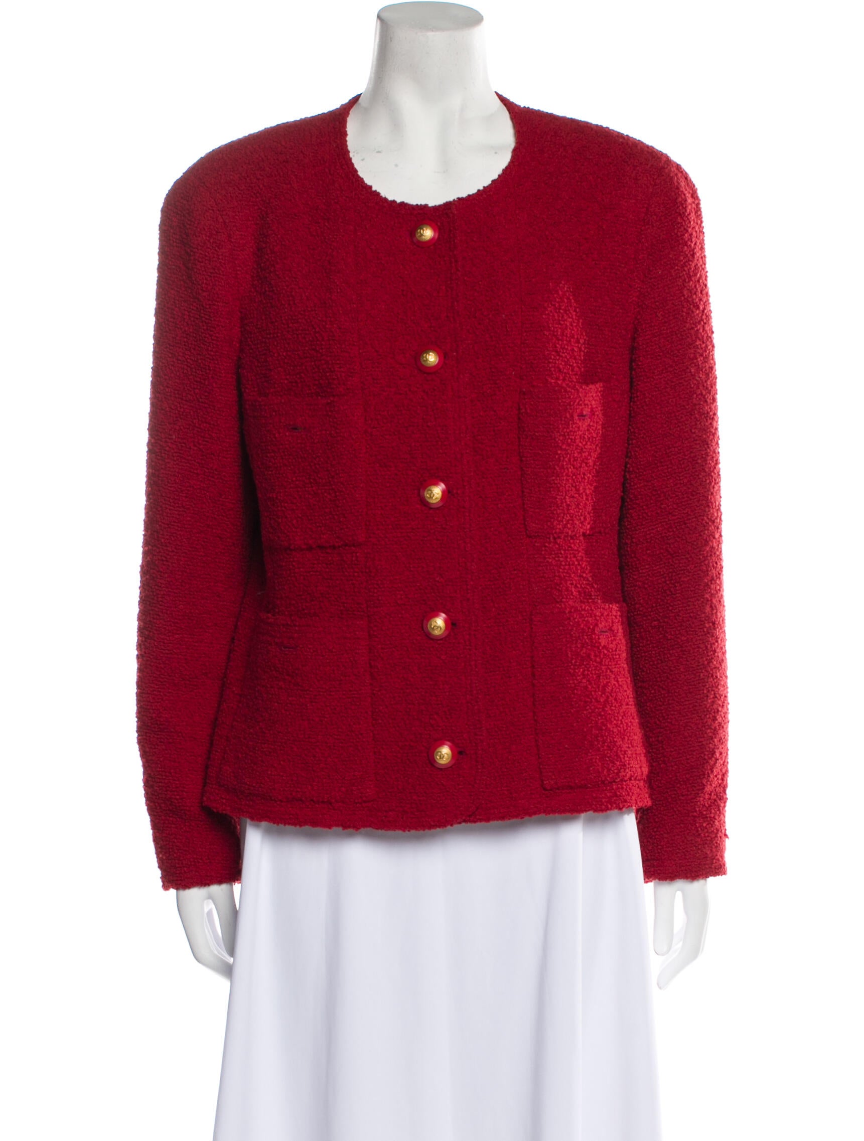 Chanel Vintage 1993 Evening Jacket - Red Jackets, Clothing - CHA947108 ...