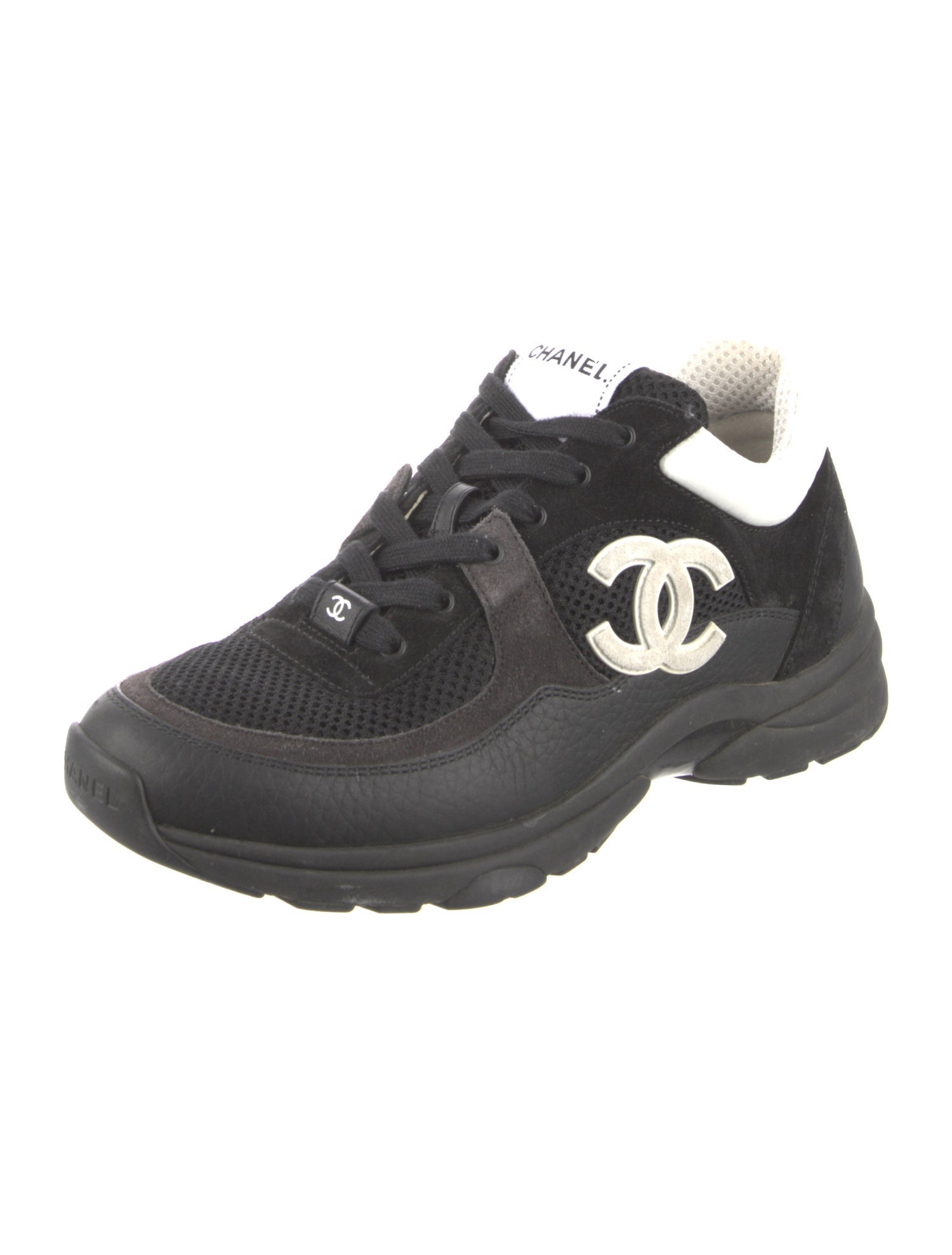 Chanel 2022 Interlocking CC Logo Sneakers - Black Sneakers, Shoes ...