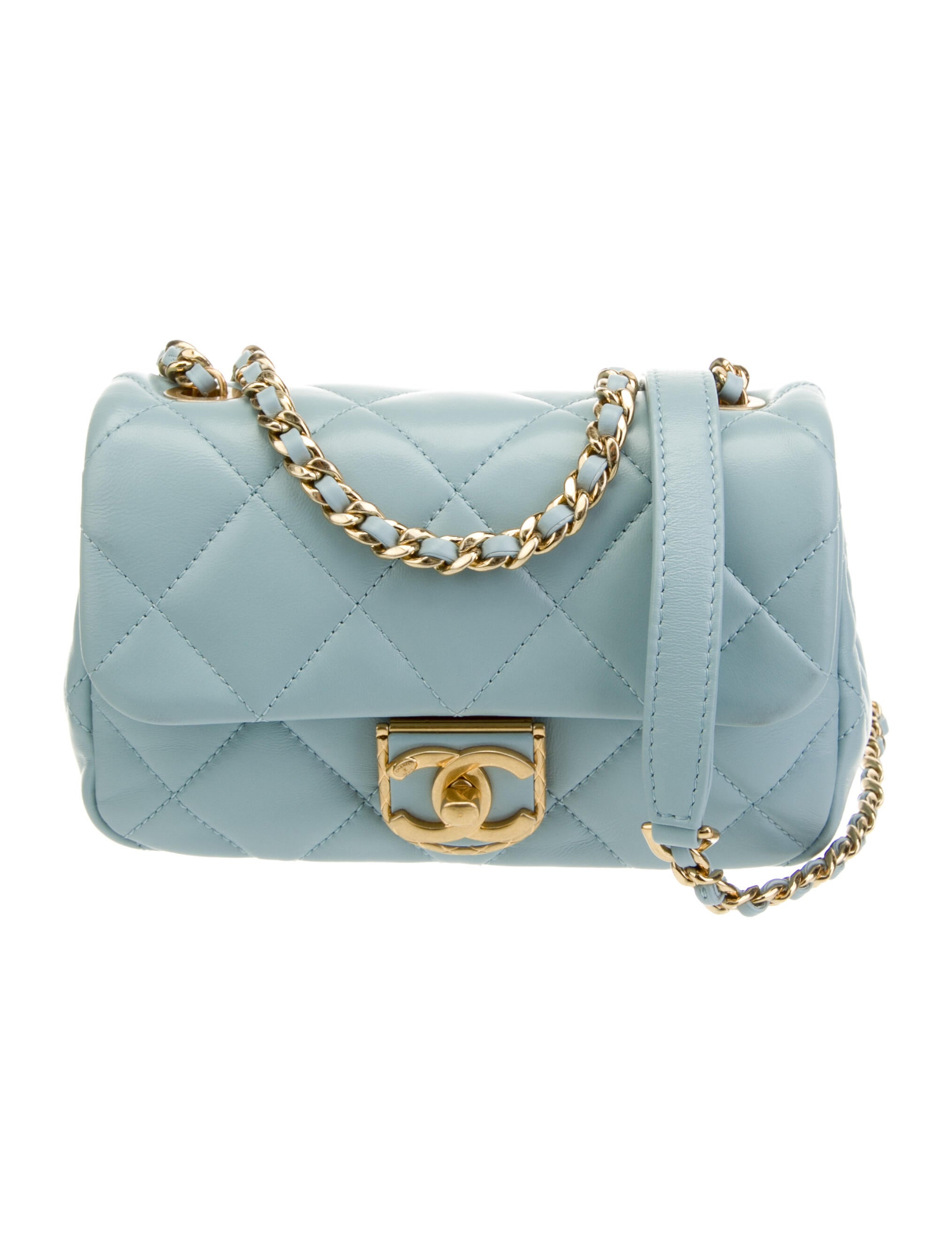 Chanel Classic Rectangular Mini Flap Bag - Blue Mini Bags, Handbags ...