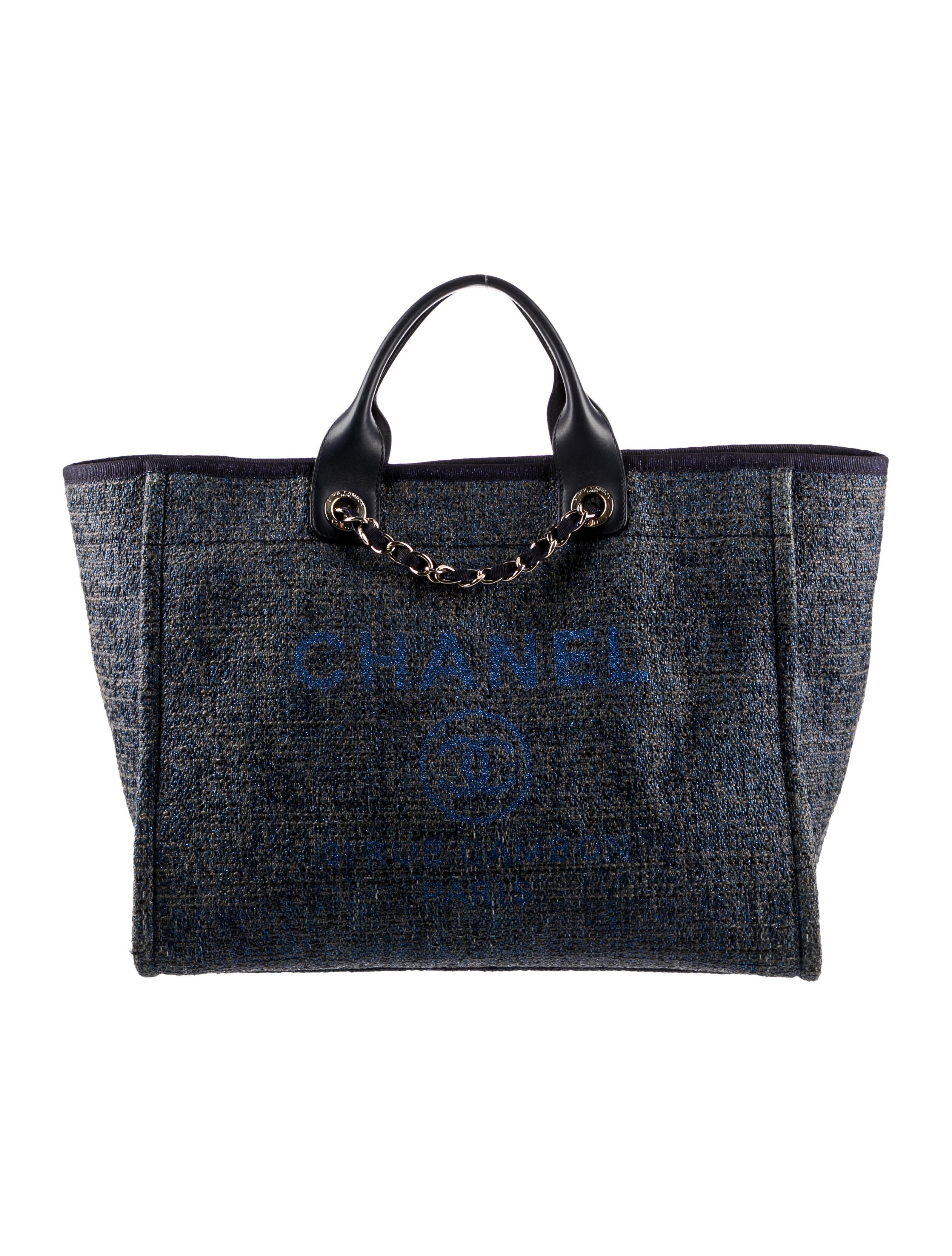 Chanel Medium Deauville Tote - Blue Totes, Handbags - CHA956325 | The ...