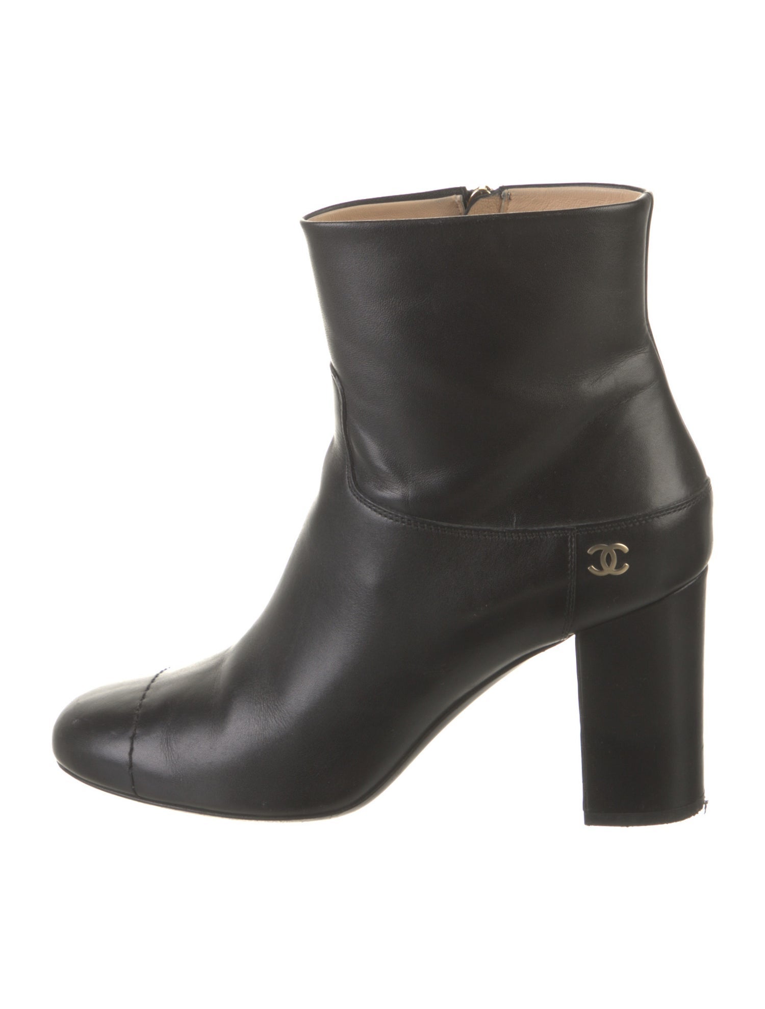 Chanel Interlocking CC Logo Calfskin Boots - Black Boots, Shoes ...
