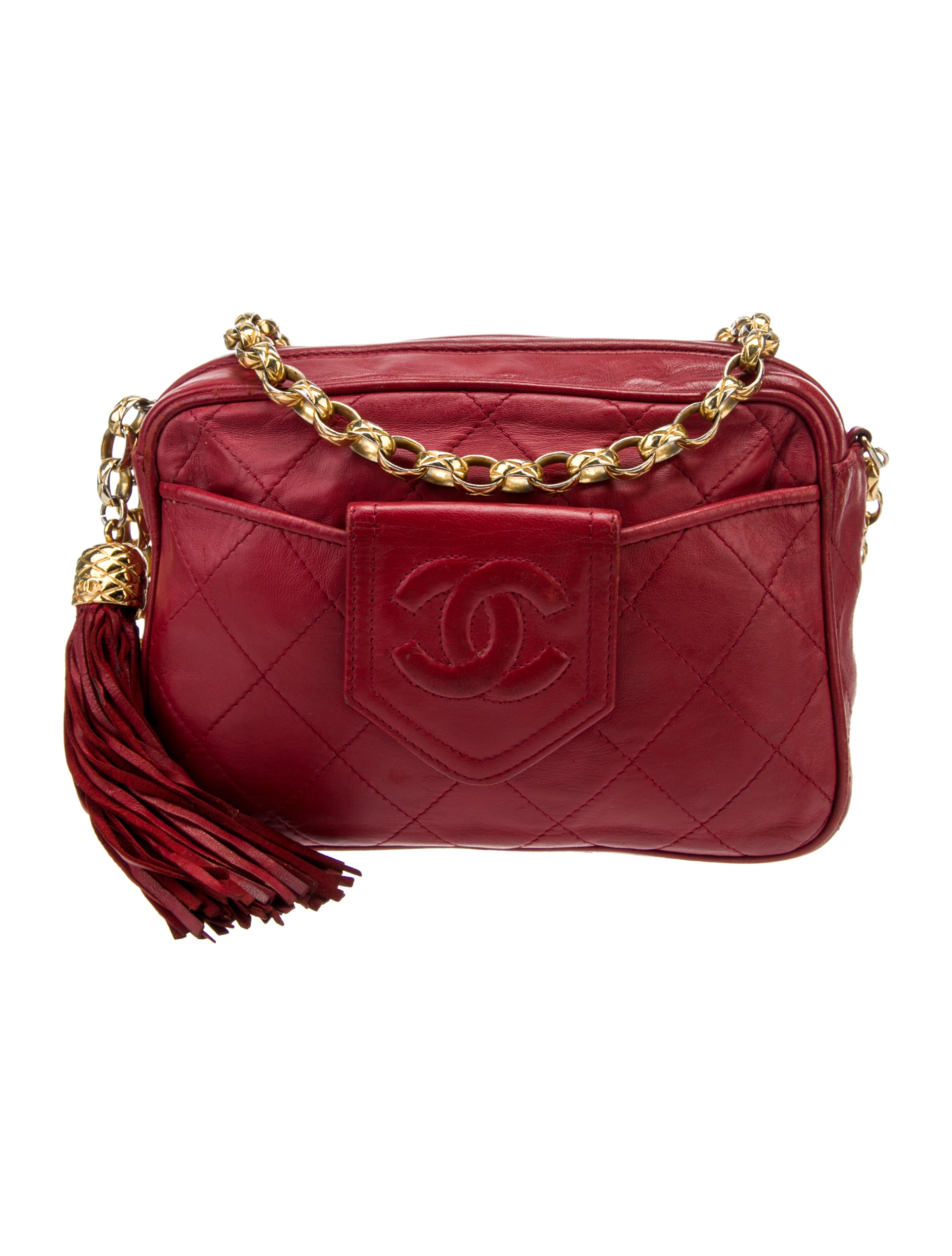 Chanel Quilted Tassel Camera Bag - Red Crossbody Bags, Handbags ...