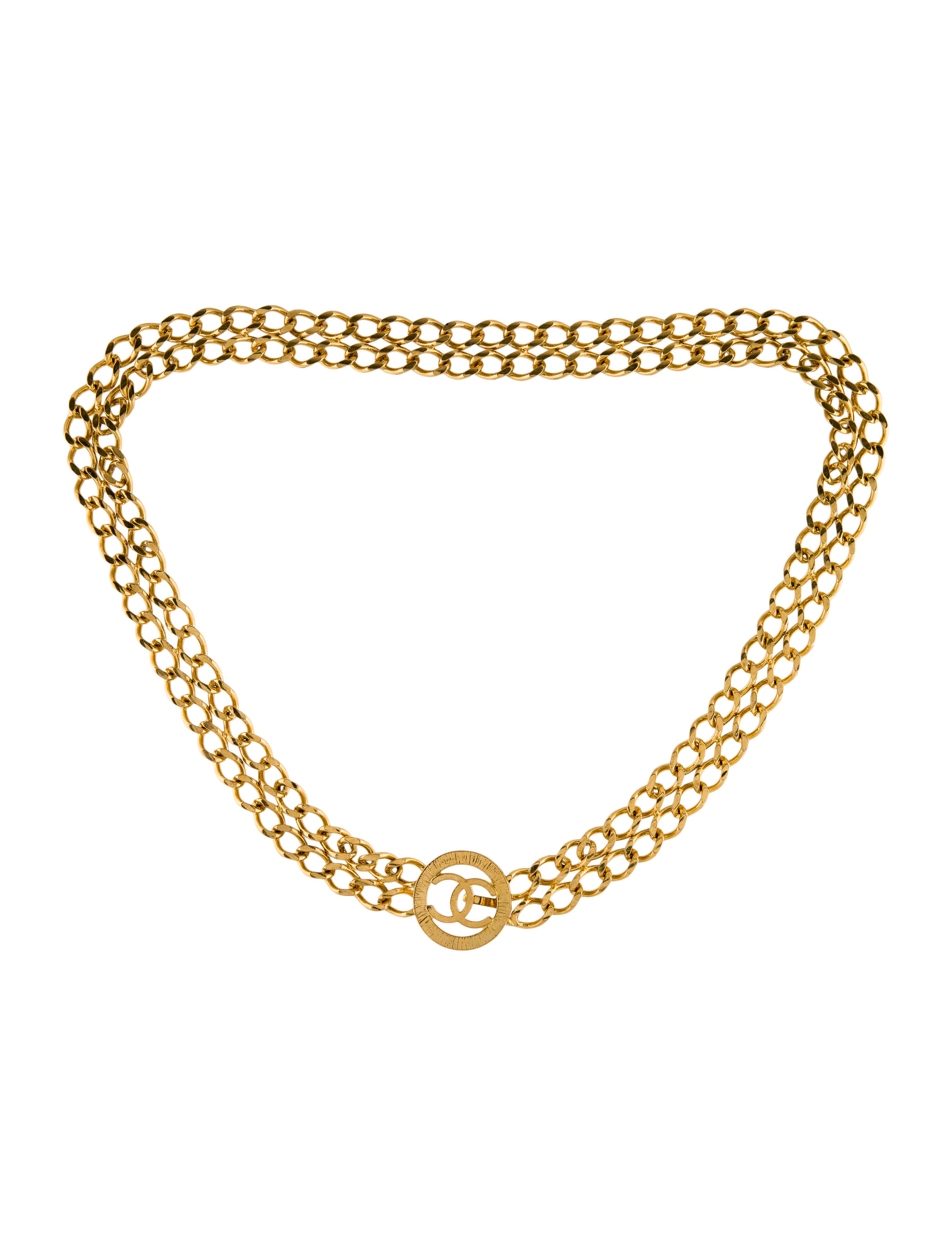 Chanel Vintage Late 1980's - Early 1990's Chain-Link Belt - Gold Belts ...
