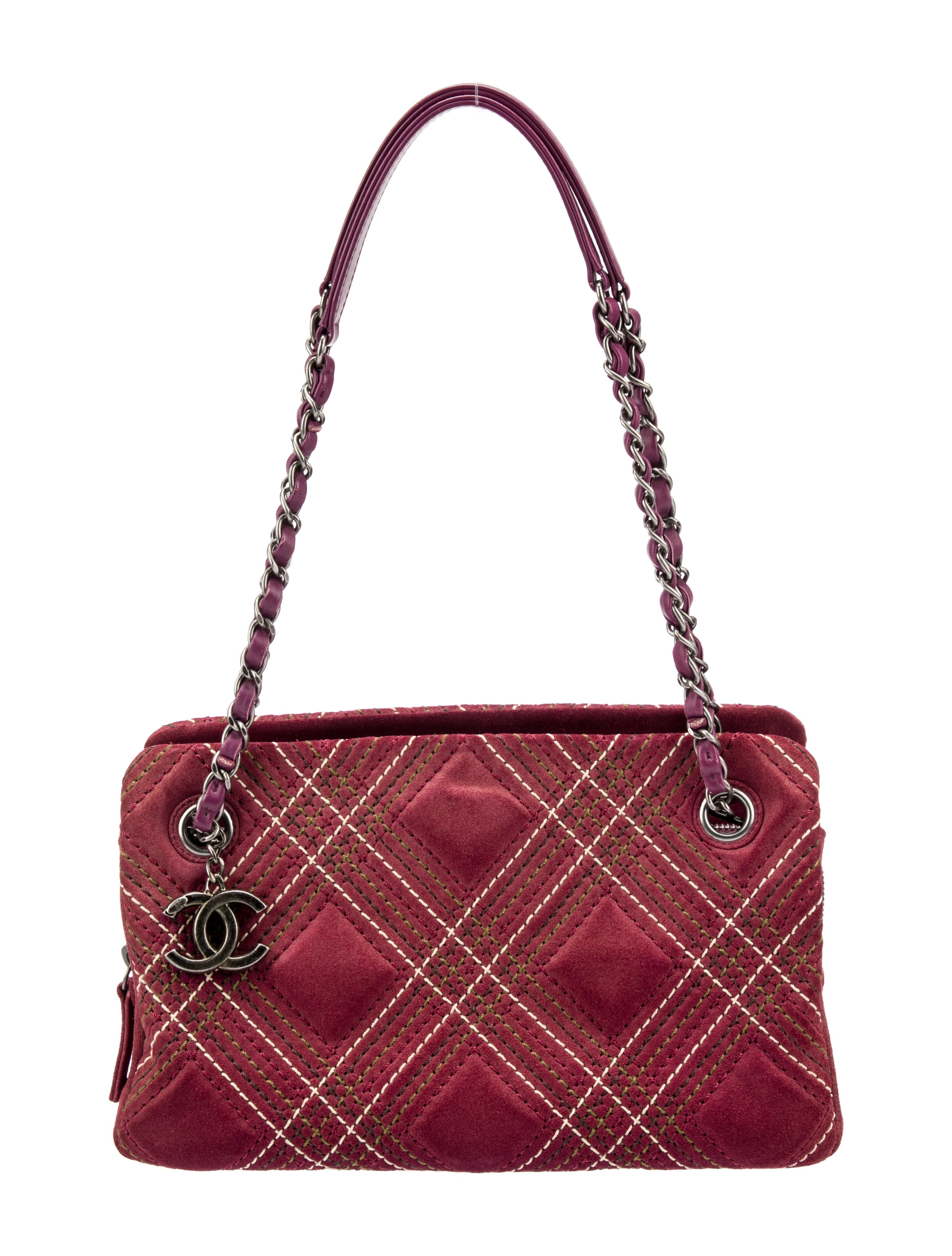 Chanel Surpique Shoulder Bag - Red Shoulder Bags, Handbags - CHA922854 ...