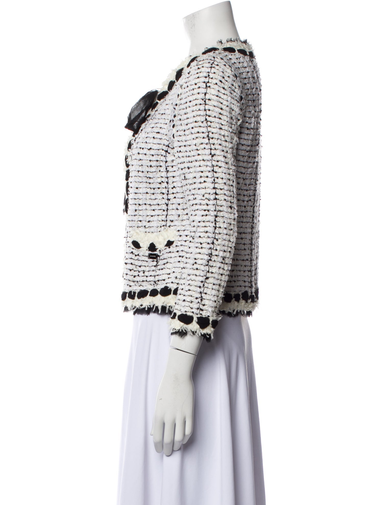 Chanel 2011 Tweed Pattern Evening Jacket - Metallic Jackets, Clothing ...