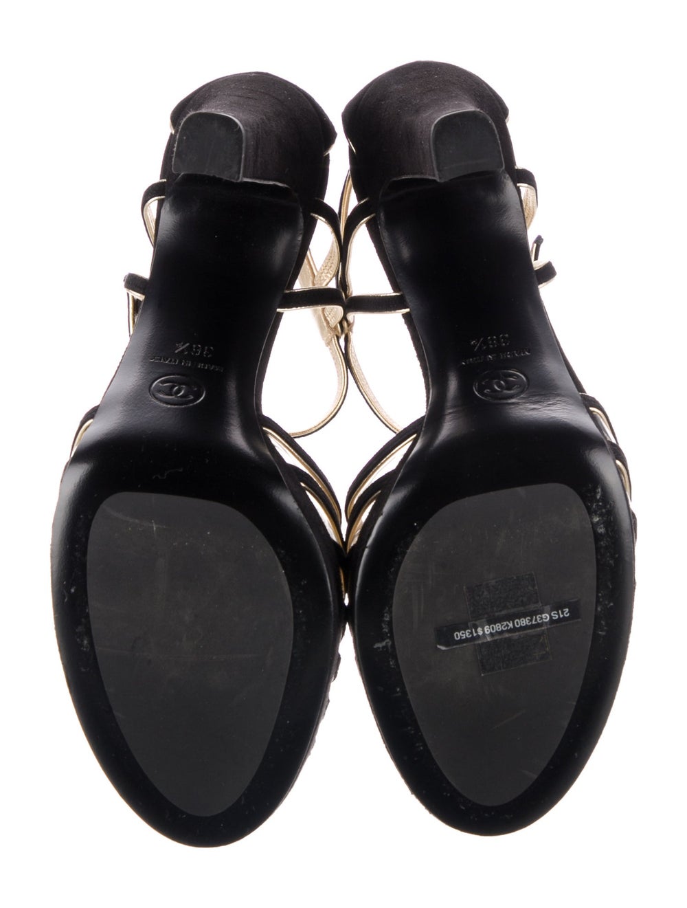 Chanel 2021 Interlocking CC Logo T-Strap Sandals - Gem