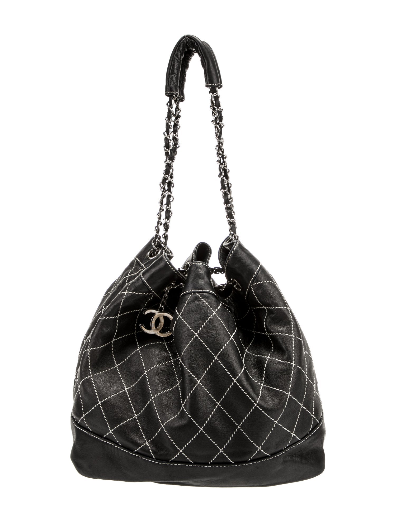 Chanel Surpique Bucket Bag - Black Bucket Bags, Handbags - CHA972384 ...