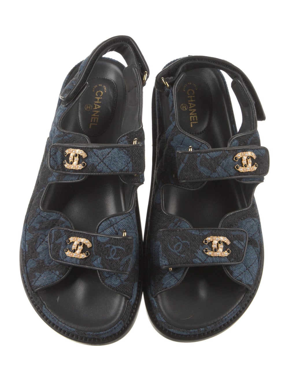 Chanel Dad Interlocking CC Logo Slingback Sandals - Gem