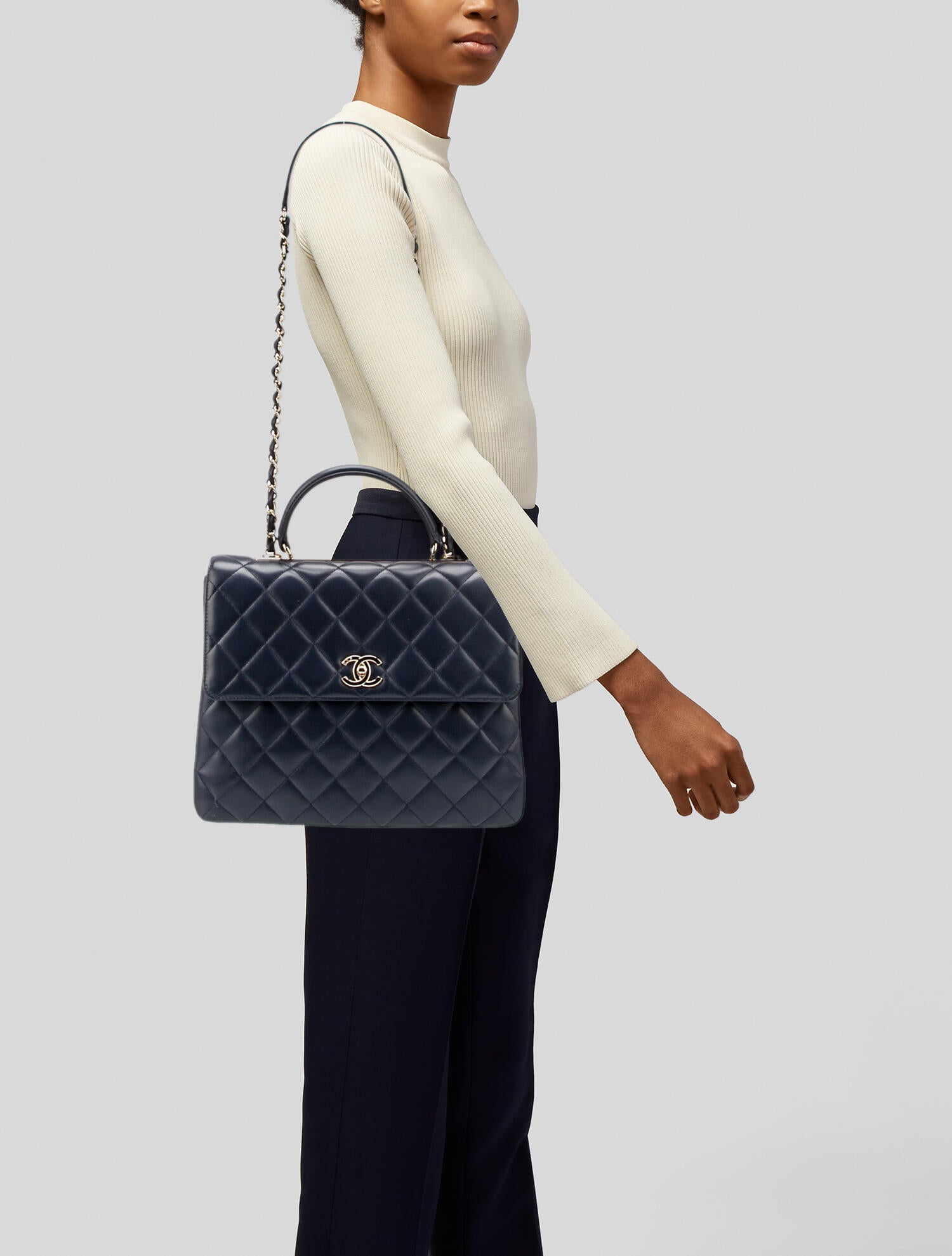 Chanel Large Trendy CC Flap Bag - Blue Shoulder Bags, Handbags ...