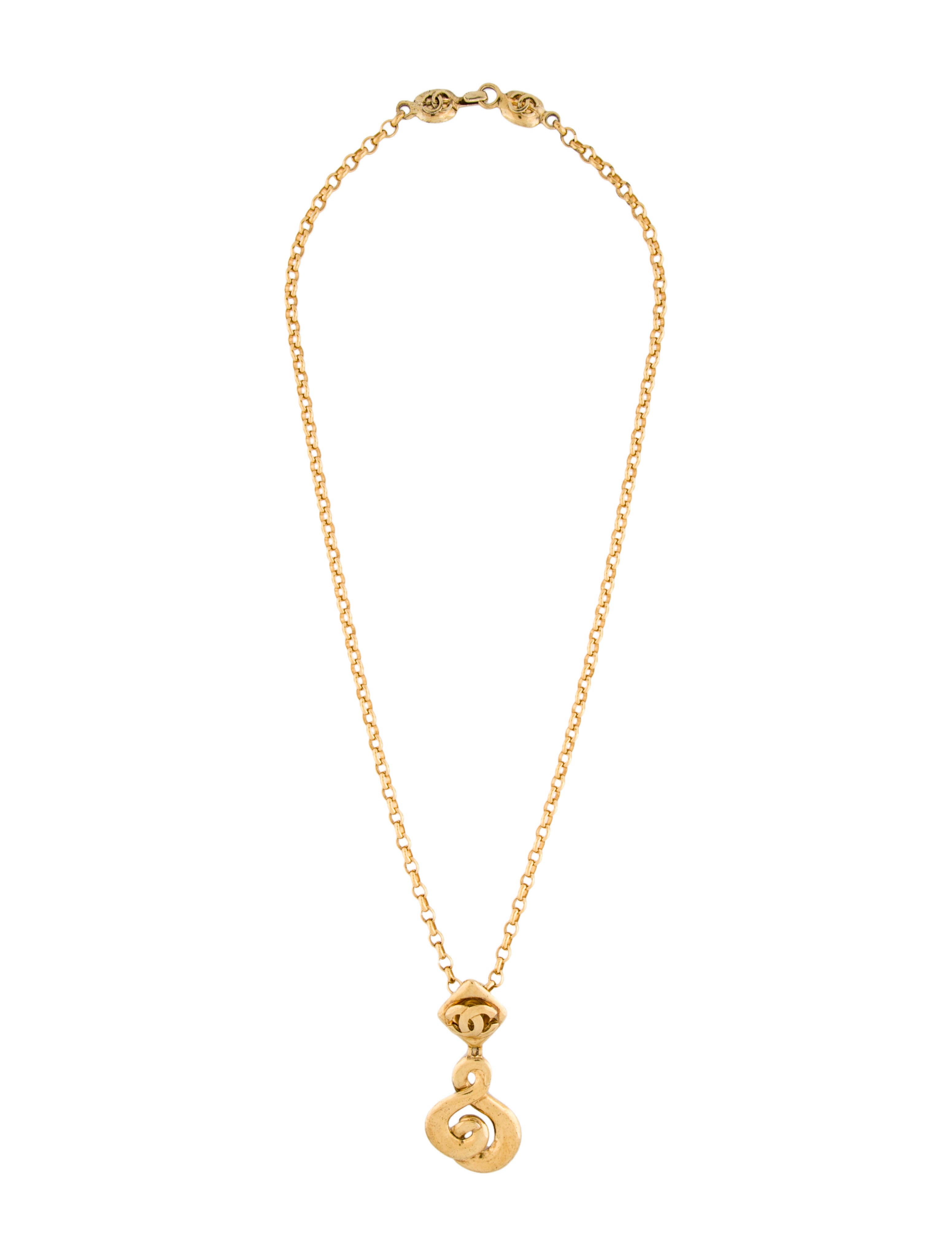 Chanel Resin Camellia Beaded CC Pendant Necklace - Black, Palladium ...